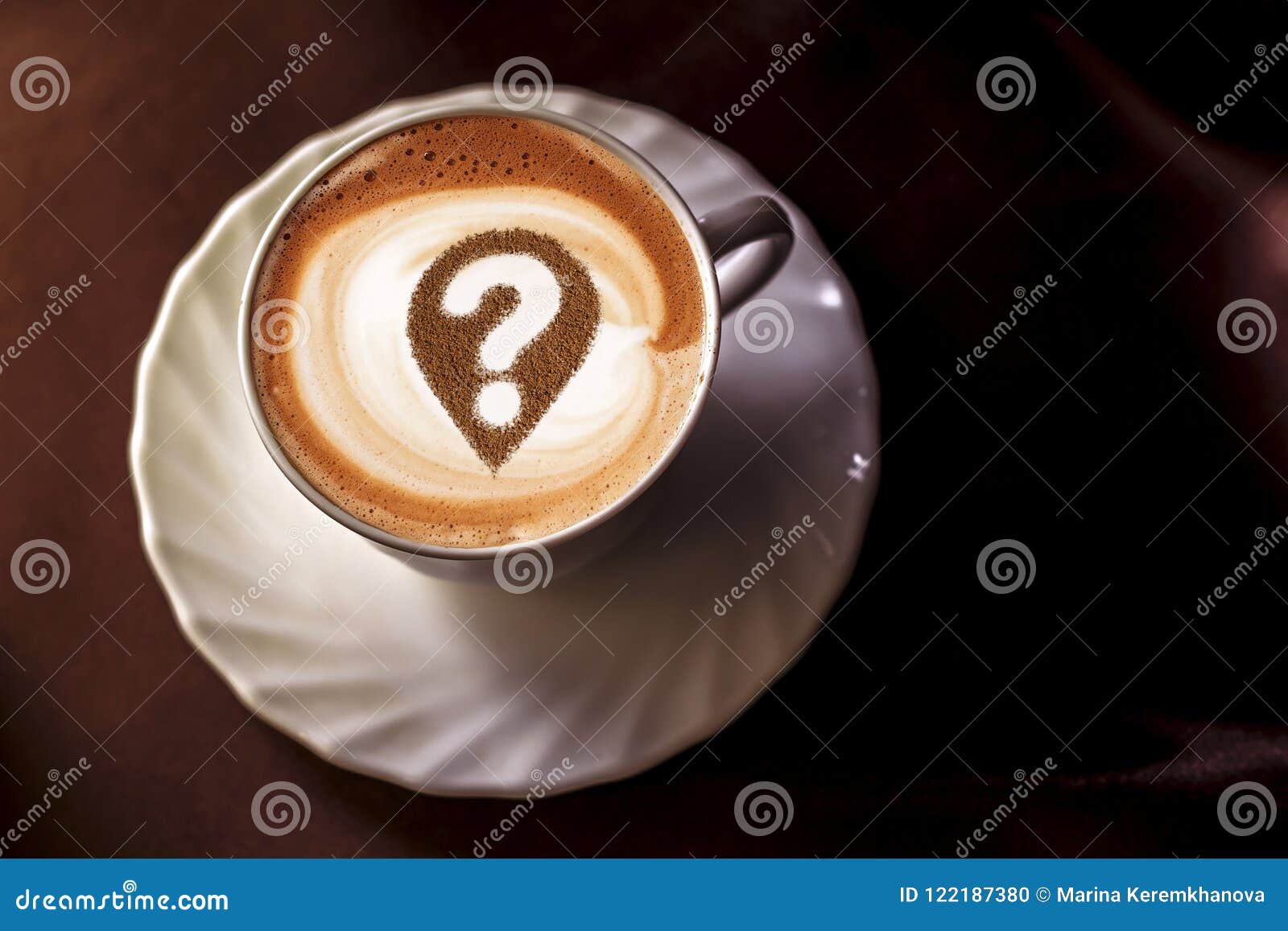 Coffee Cup with Question Mark Stock Photo - Image of beverage, morning ...