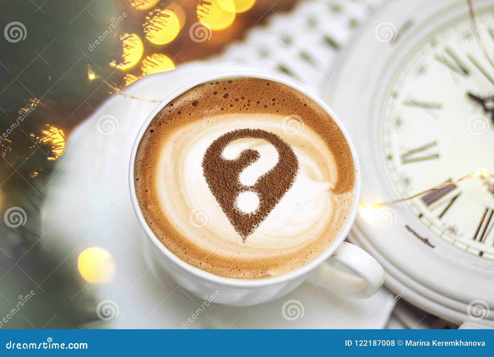Coffee Cup with Question Mark Stock Photo - Image of help, drink: 122187008