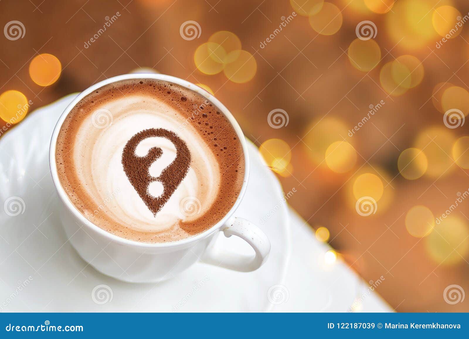 Coffee Cup with Question Mark Stock Image - Image of espresso, morning ...
