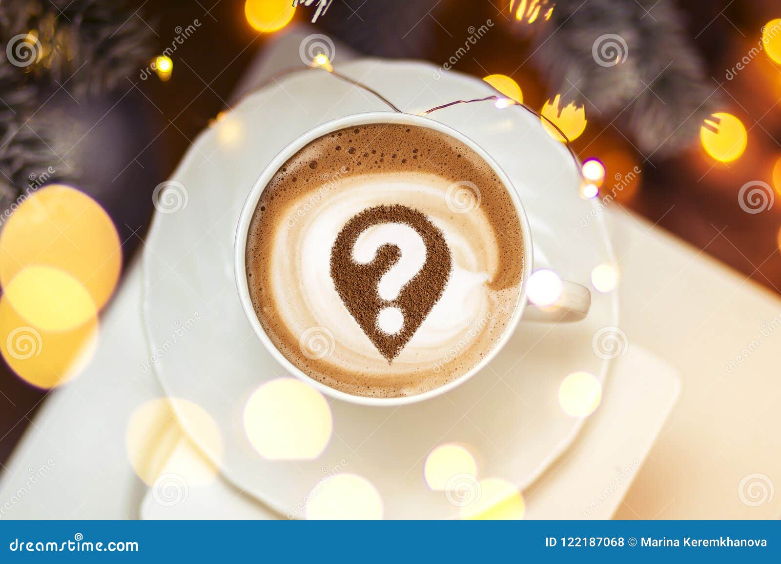 Coffee Cup with Question Mark Stock Photo - Image of background ...