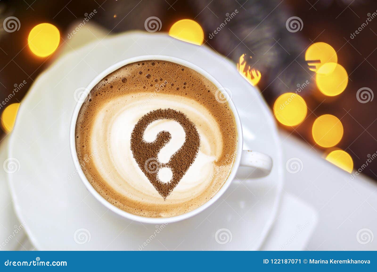 Coffee Cup with Question Mark Stock Image - Image of symbol, table ...