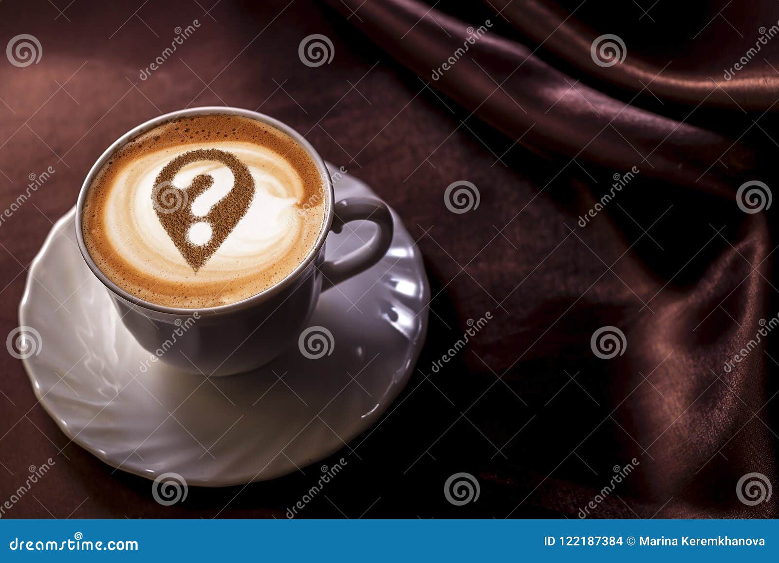Coffee Cup with Question Mark Stock Photo - Image of cappuccino, help ...