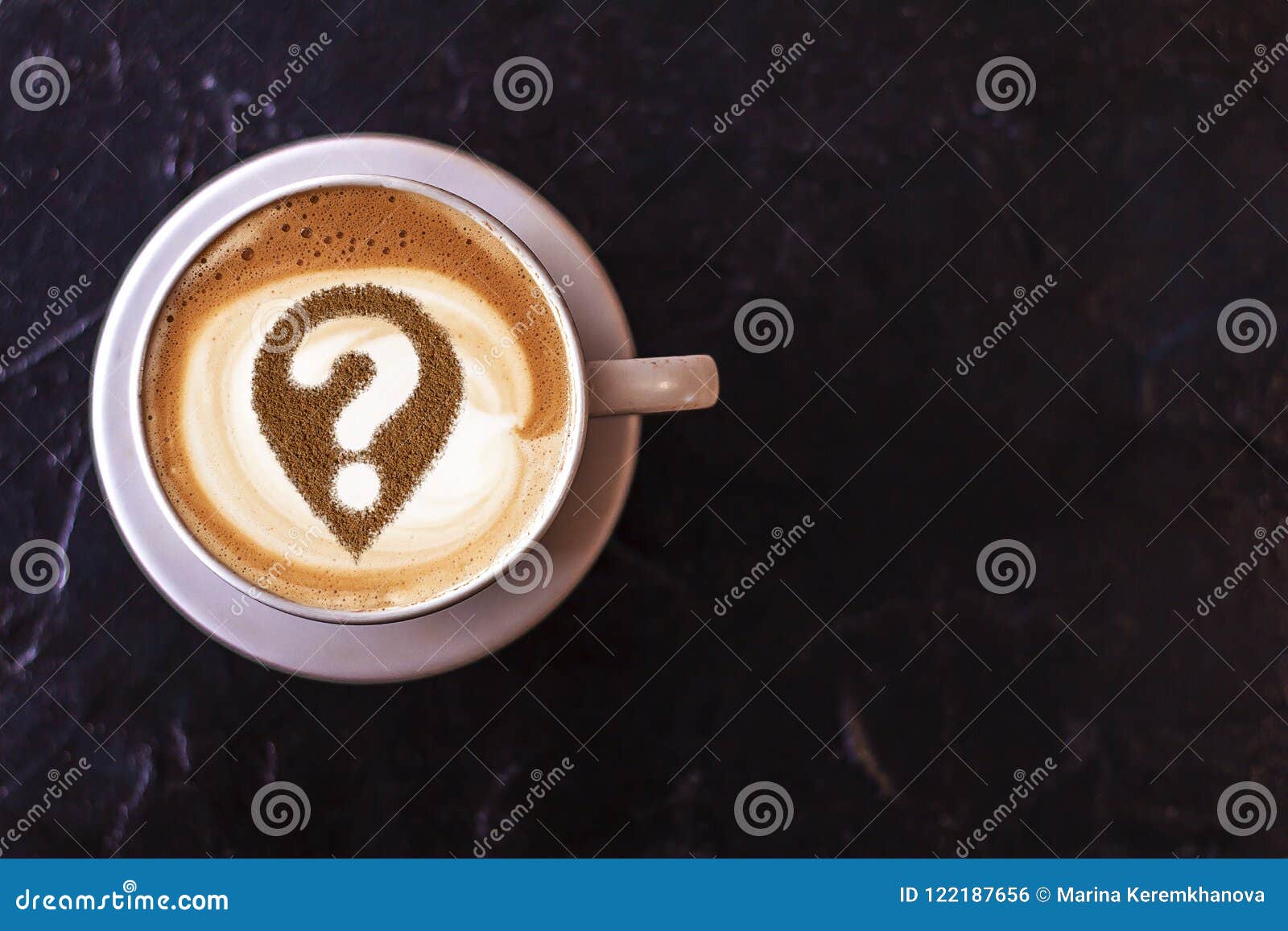 Coffee Cup with Question Mark Stock Photo - Image of brown, coffee ...