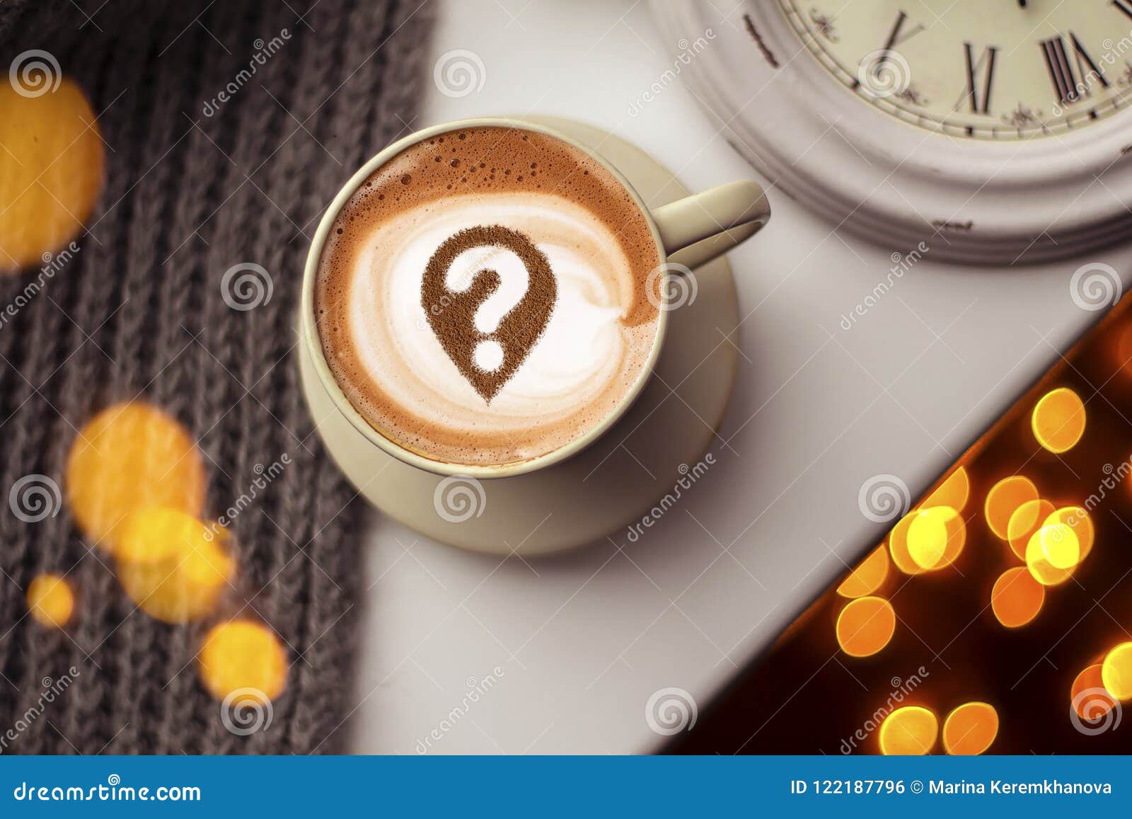 Coffee Cup with Question Mark Stock Photo - Image of cafe, caffeine ...