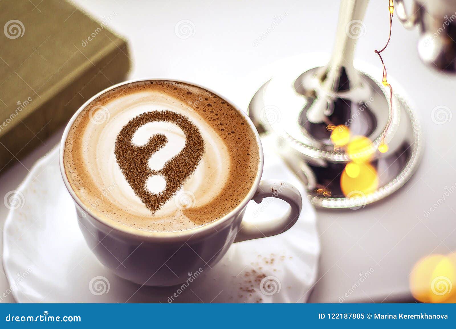 Coffee Cup with Question Mark Stock Image - Image of espresso, foam ...