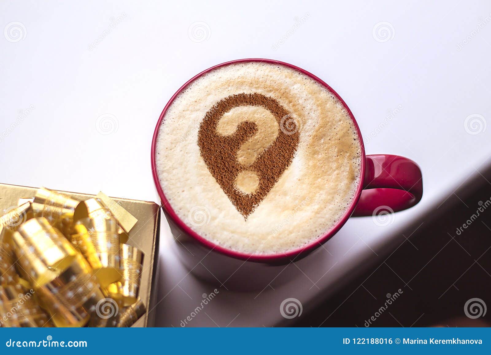 Coffee Cup with Question Mark Stock Photo - Image of background ...
