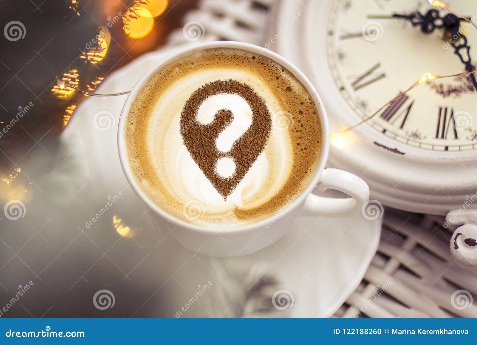 Coffee Cup with Question Mark Stock Photo - Image of cafe, beverage ...