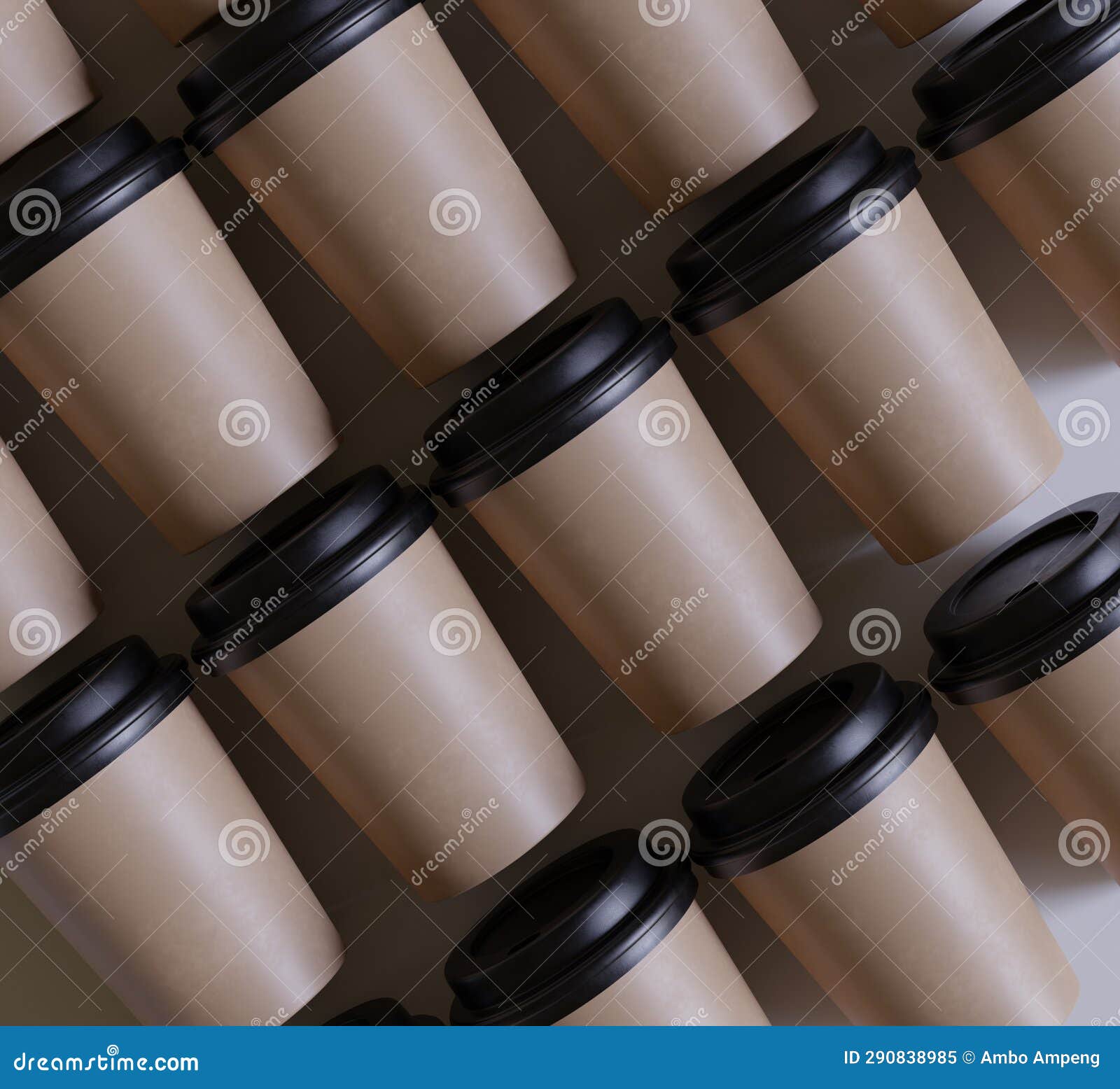 Coffee Cup Realistic Color and Realistic Texture Stock Illustration ...