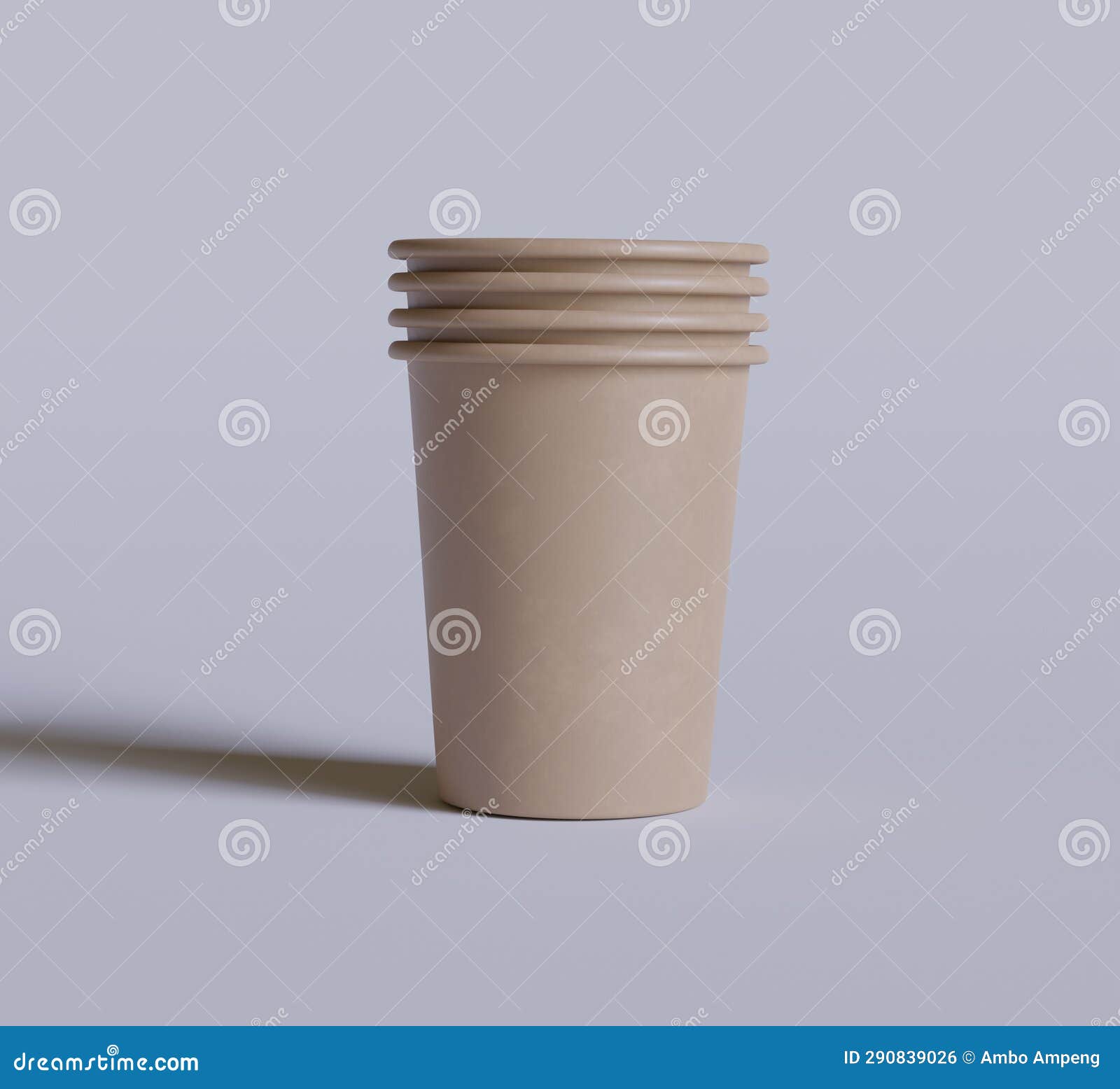 Coffee Cup Realistic Color and Realistic Texture Stock Illustration ...