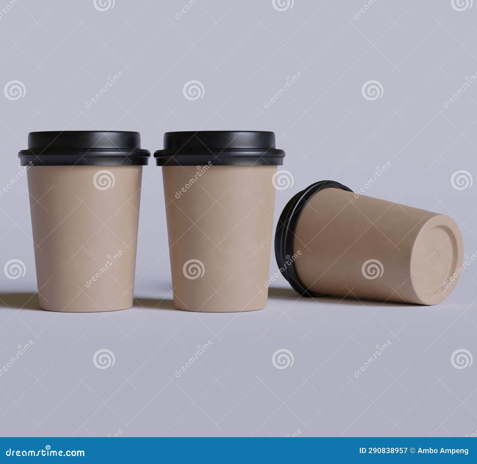 Coffee Cup Realistic Color and Realistic Texture Stock Illustration ...