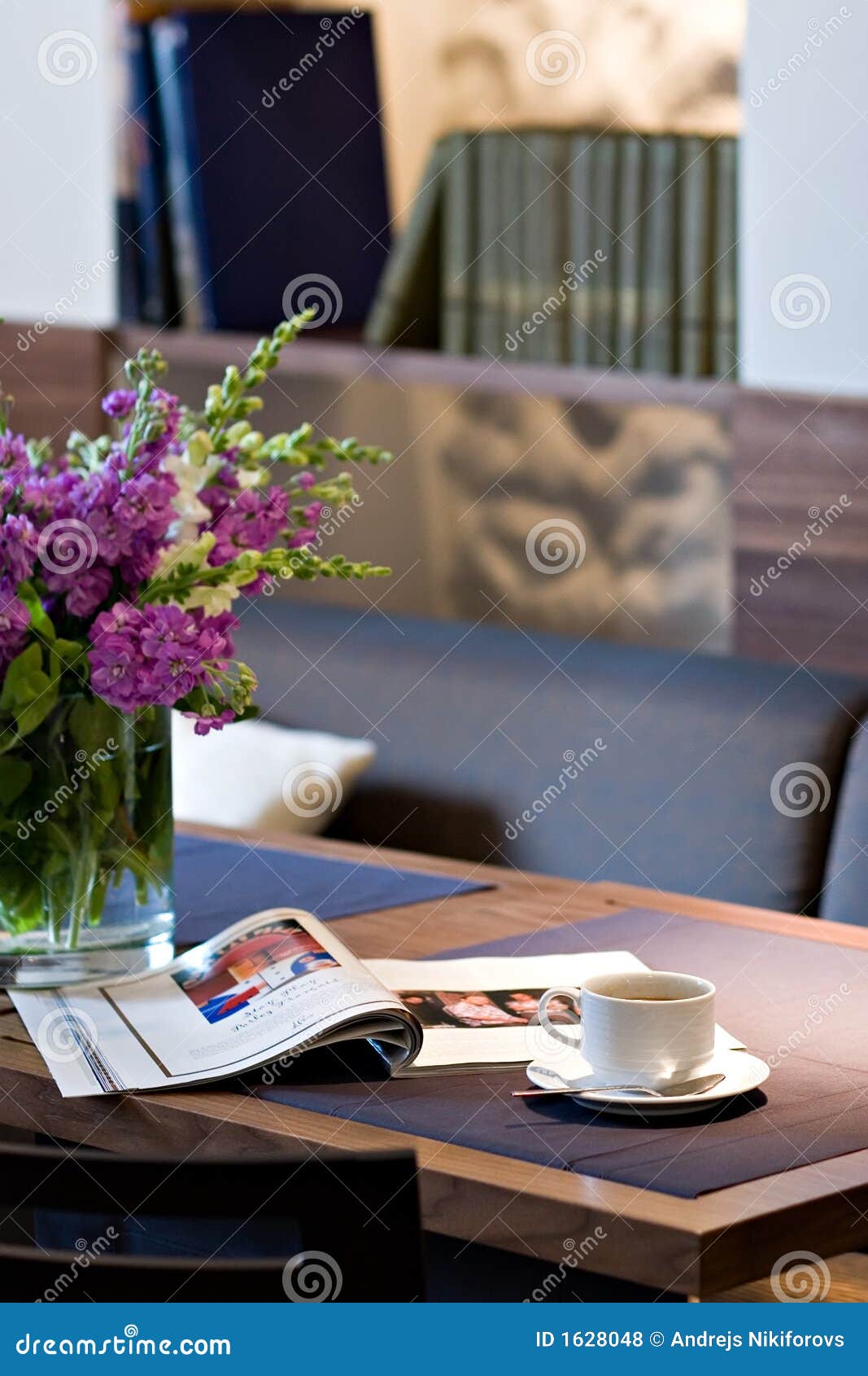 Coffee Cup on Restaurant Table Stock Photo - Image of seat, morning ...