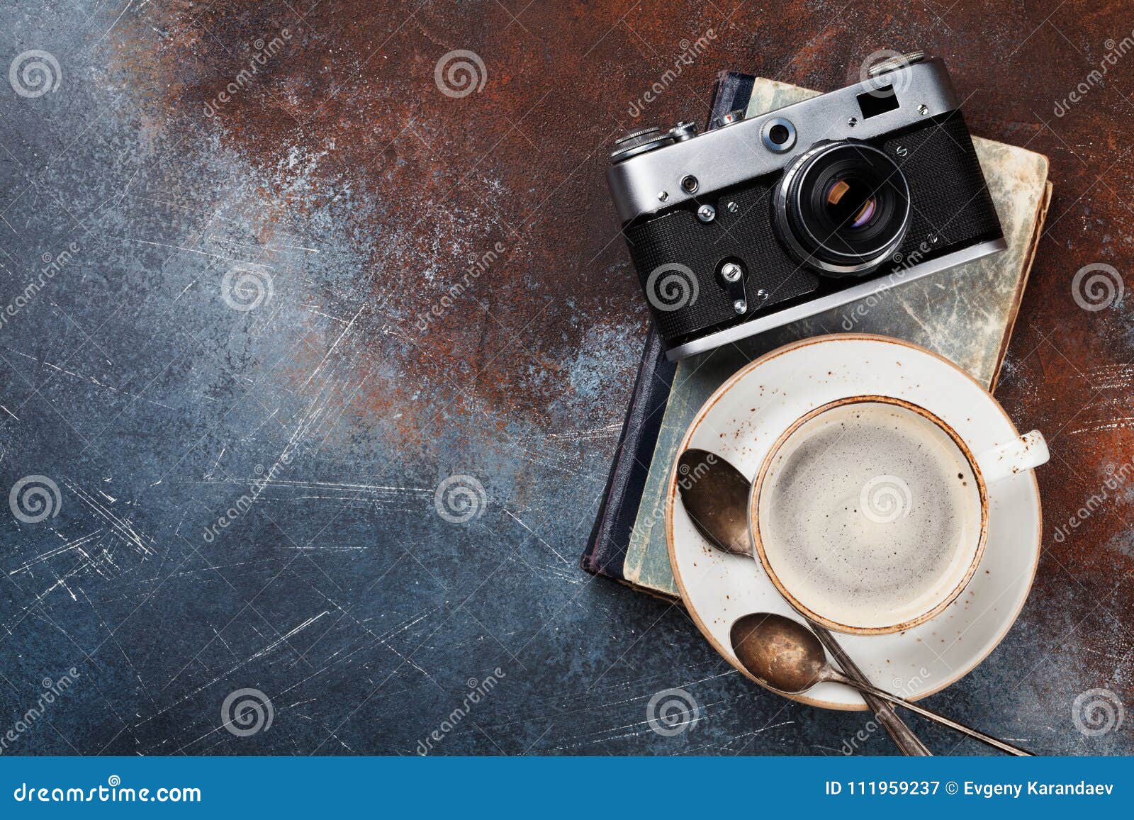 Coffee Cup and Retro Camera Stock Image - Image of retro, food: 111959237