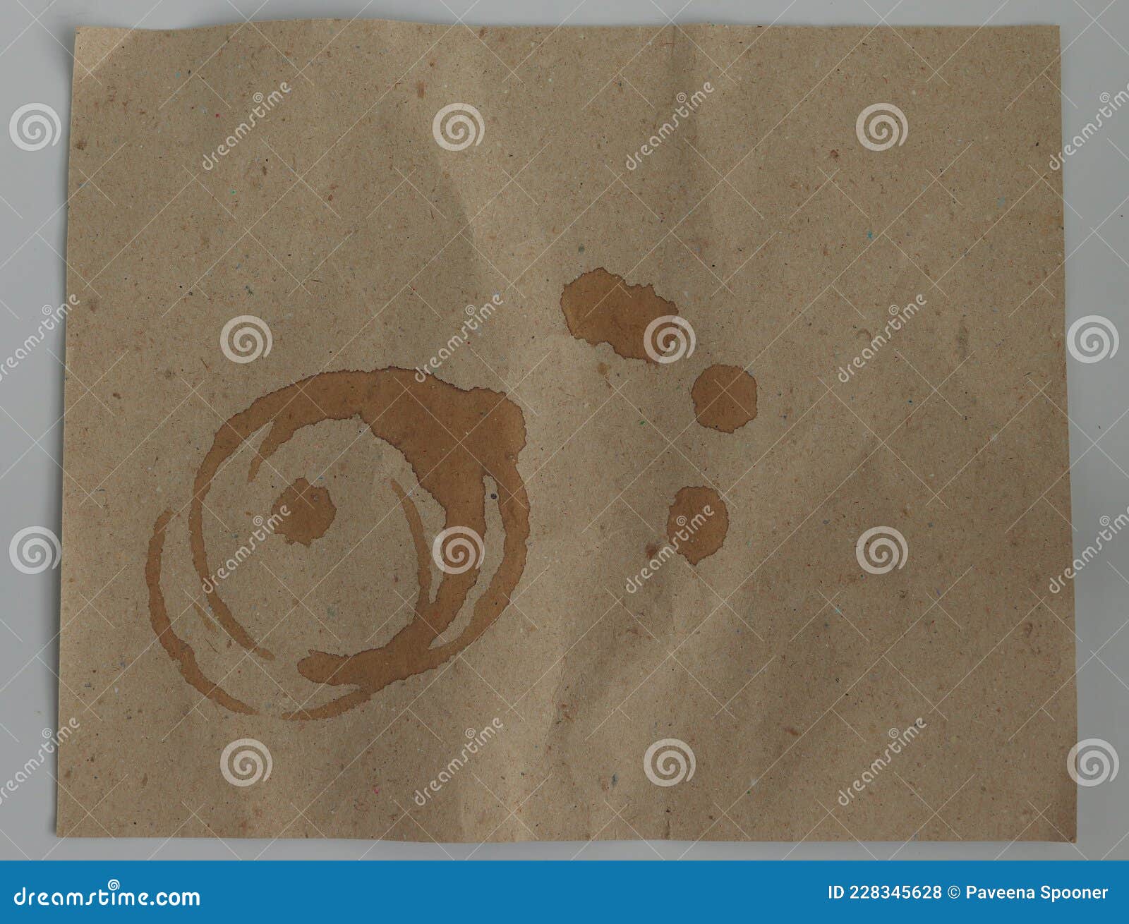 Coffee Cup Rings Stains on a Brown Paper Texture Stock Photo - Image of ...
