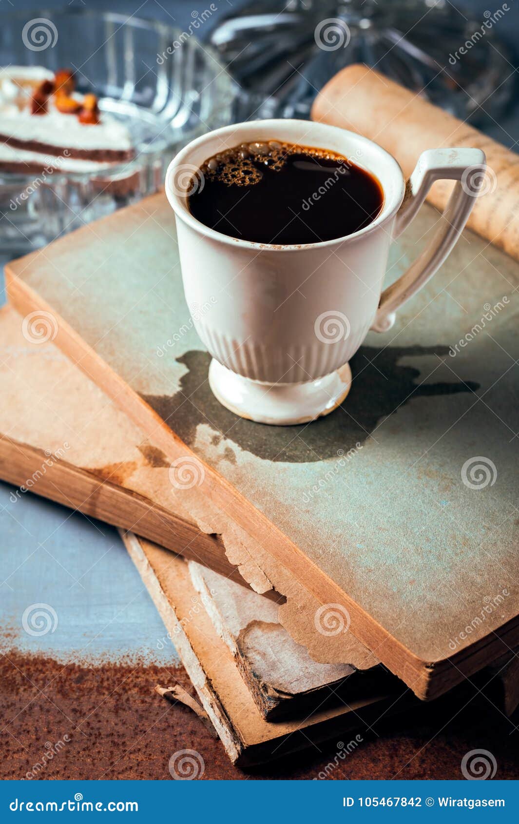 Coffee Cup on Rustic Background Stock Photo - Image of breakfast ...