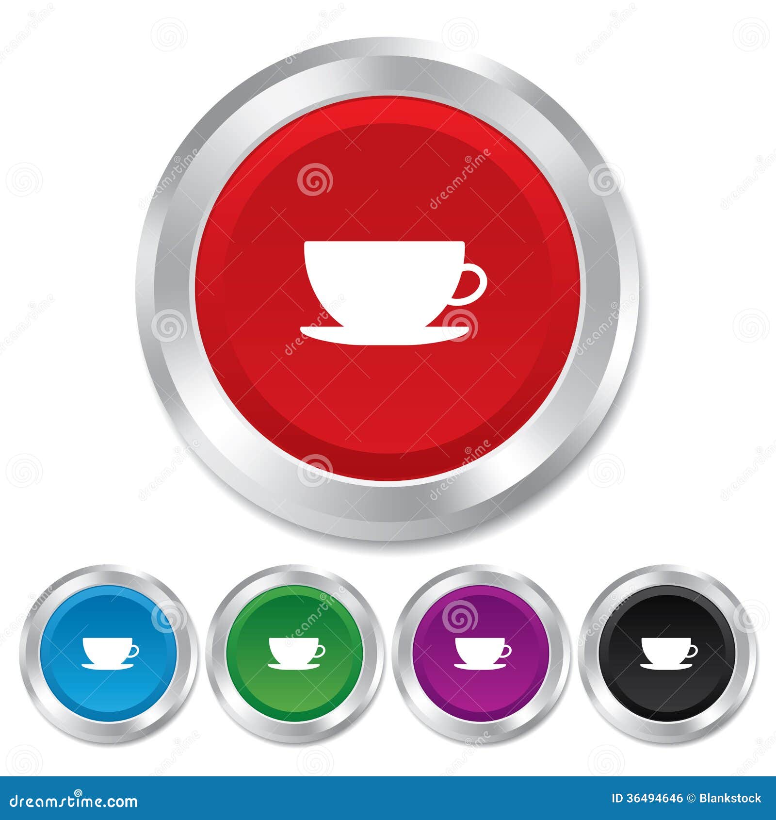 Coffee Cup Sign Icon. Coffee Button Stock Vector - Illustration of flat ...