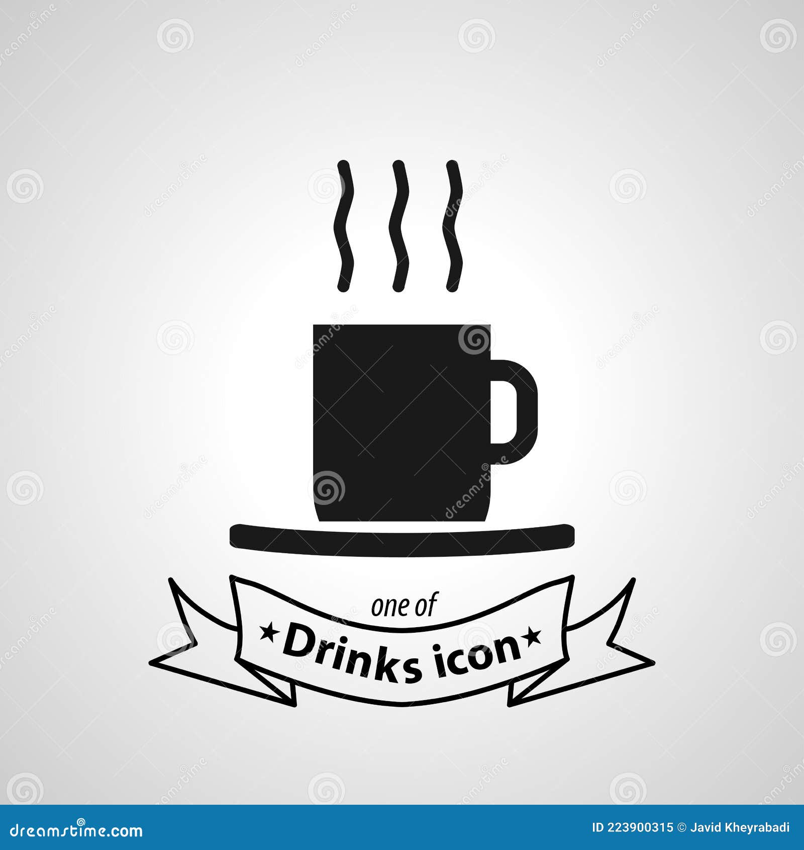 Coffee Cup Sign. Cup of Coffee Isolated Simple Icon Stock Vector ...