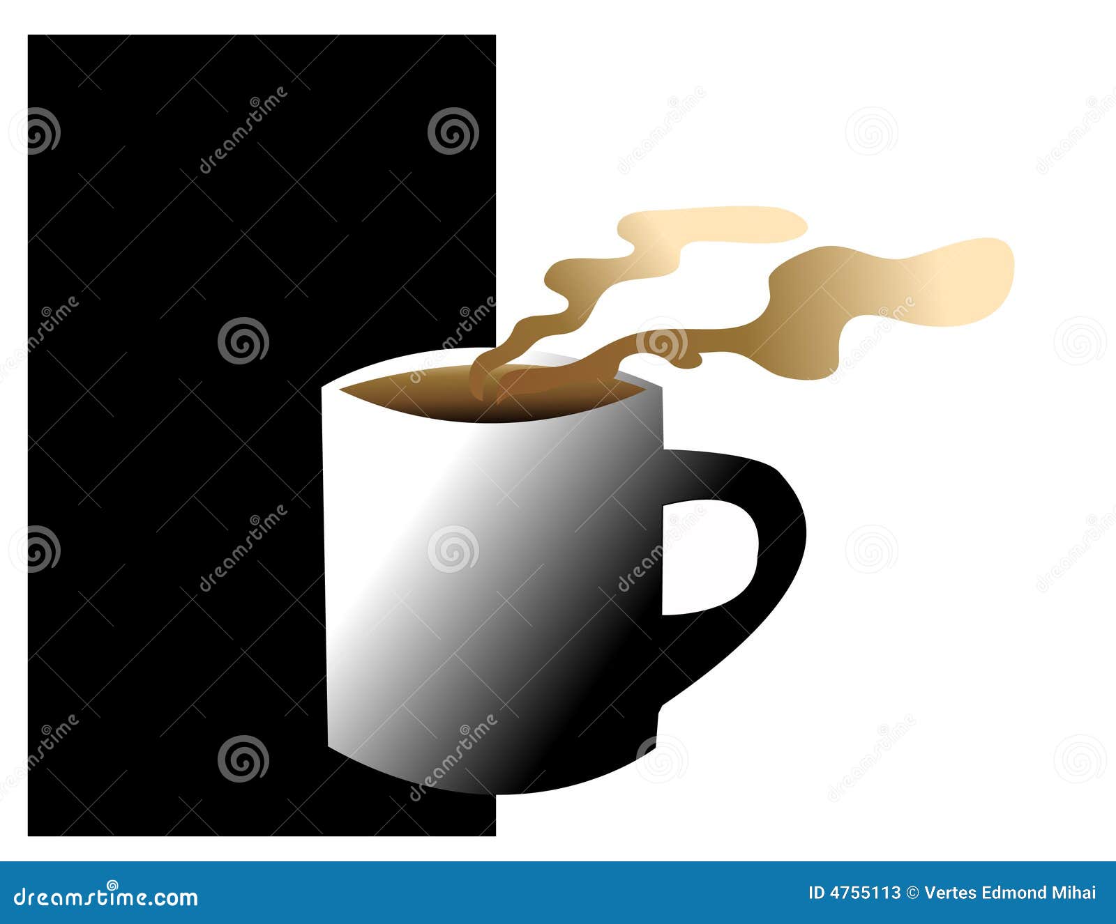 Coffee cup and smoke stock vector. Illustration of hotel - 4755113