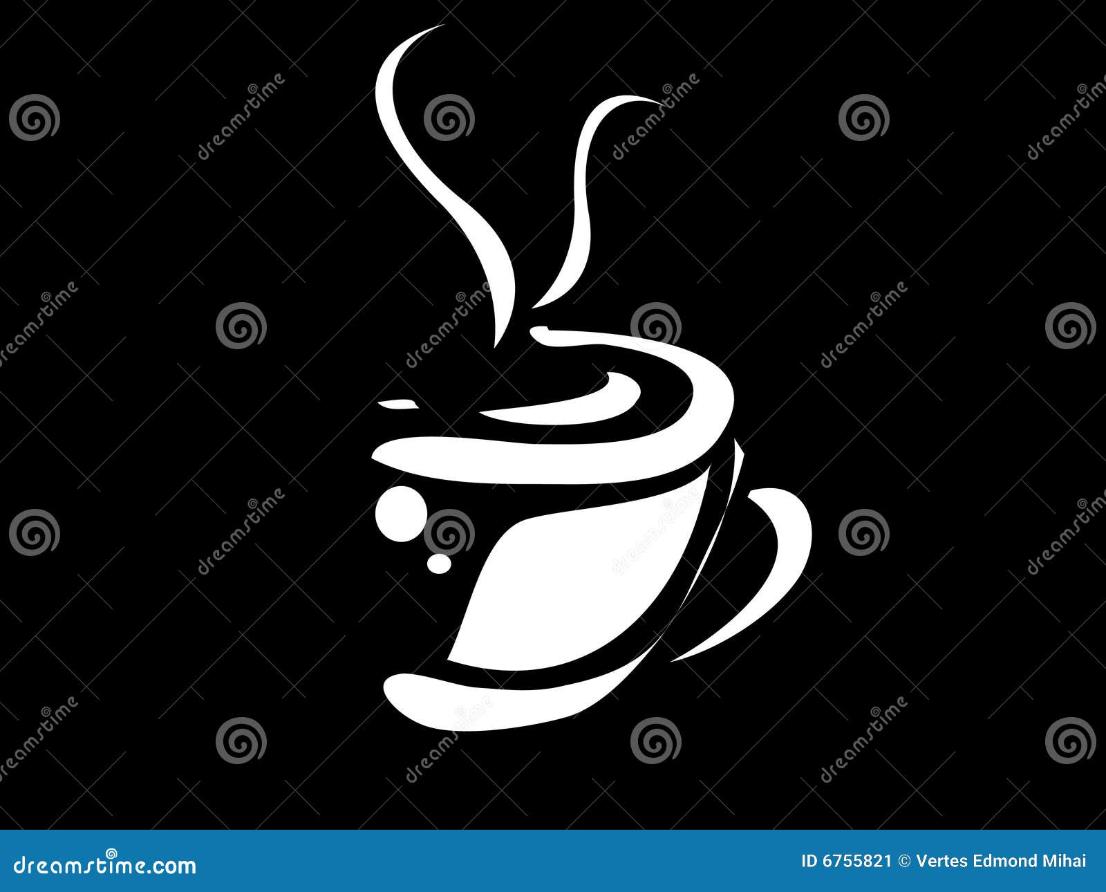 Coffee cup and smoke stock vector. Illustration of roasted - 6755821
