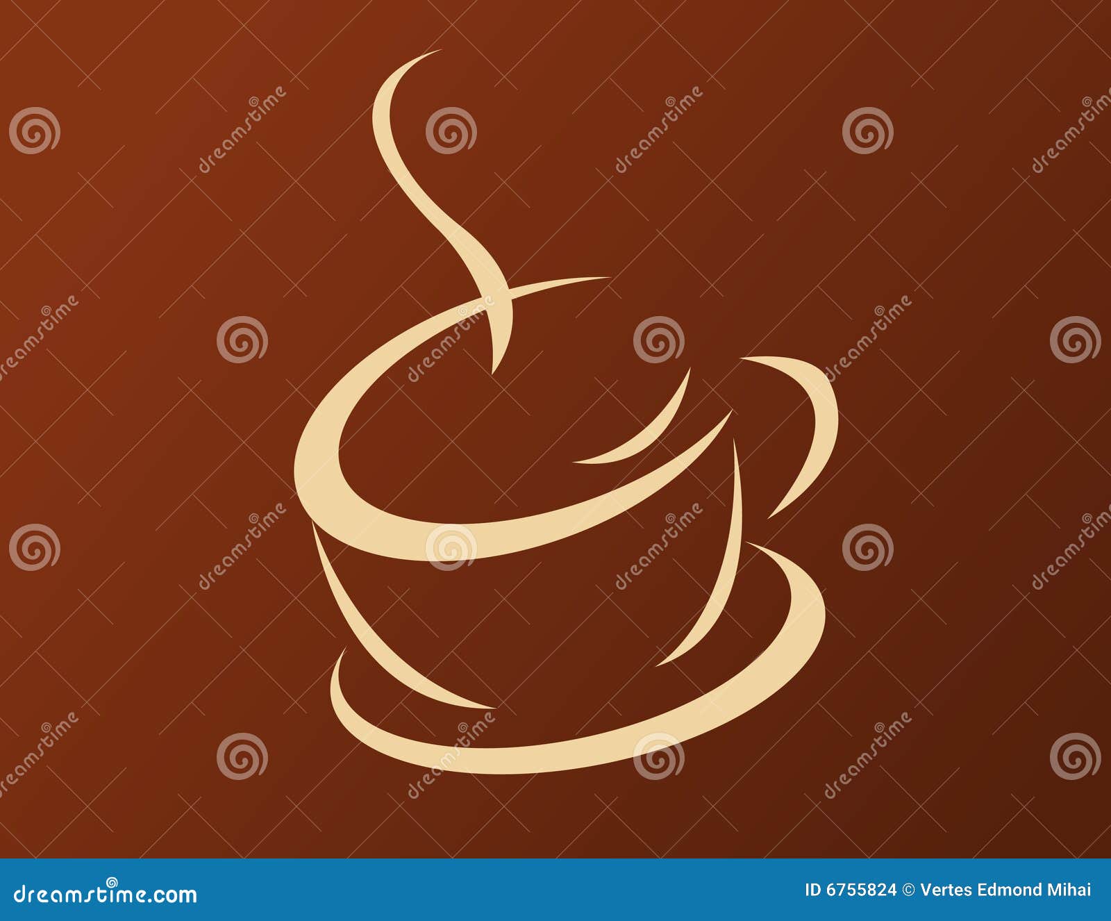 Coffee cup and smoke stock vector. Illustration of celebration - 6755824