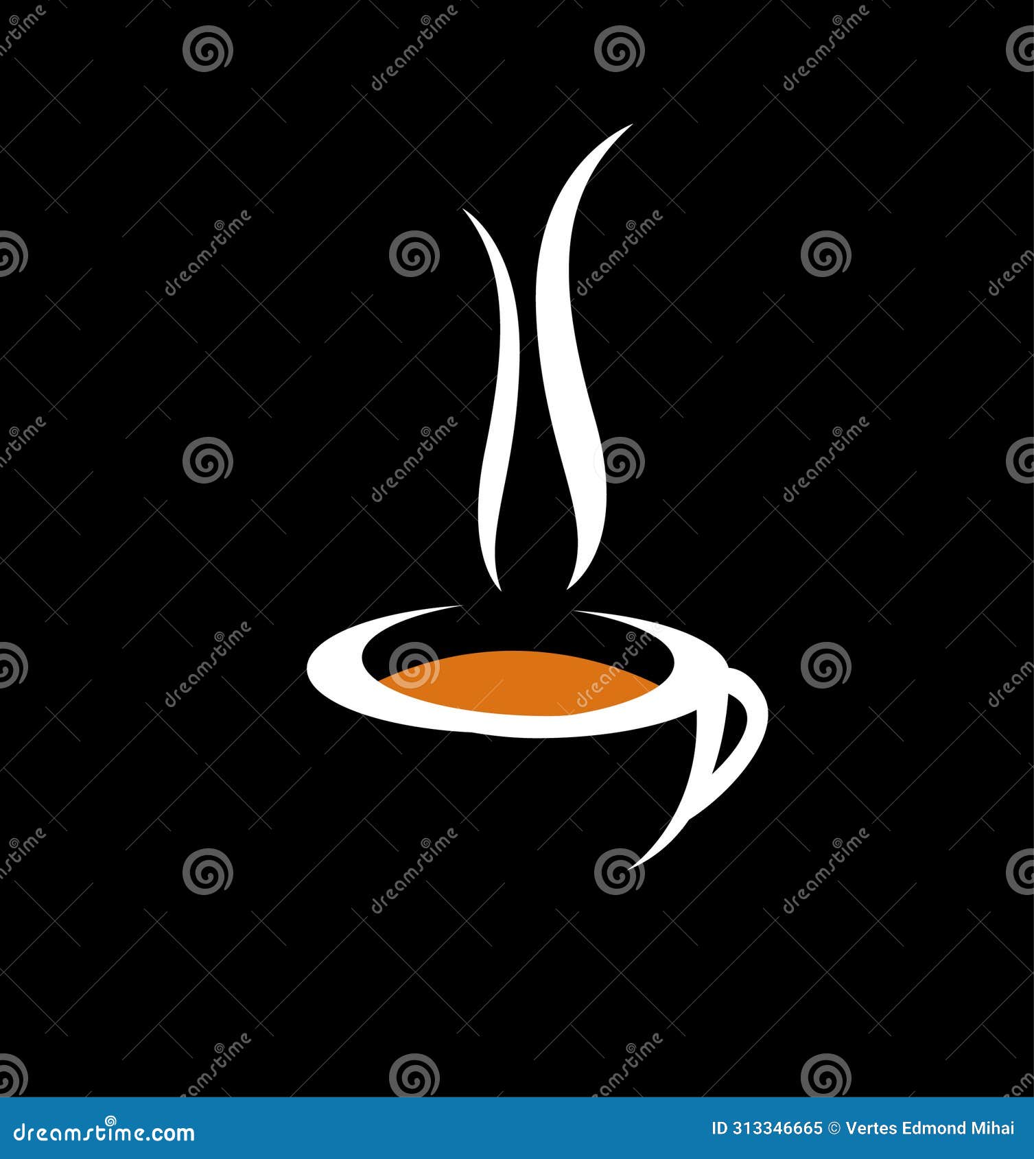 Coffee cup and smoke stock vector. Illustration of steam - 313346665