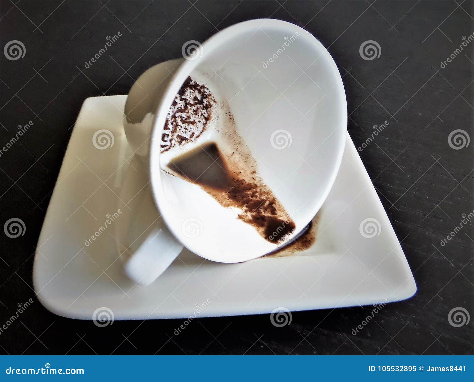 Coffee Cup. Spilled Coffee. Stock Image - Image of unclean, spilled ...