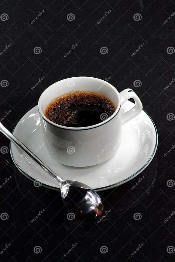 Coffee cup with spoon stock image. Image of fresh, still - 2305697