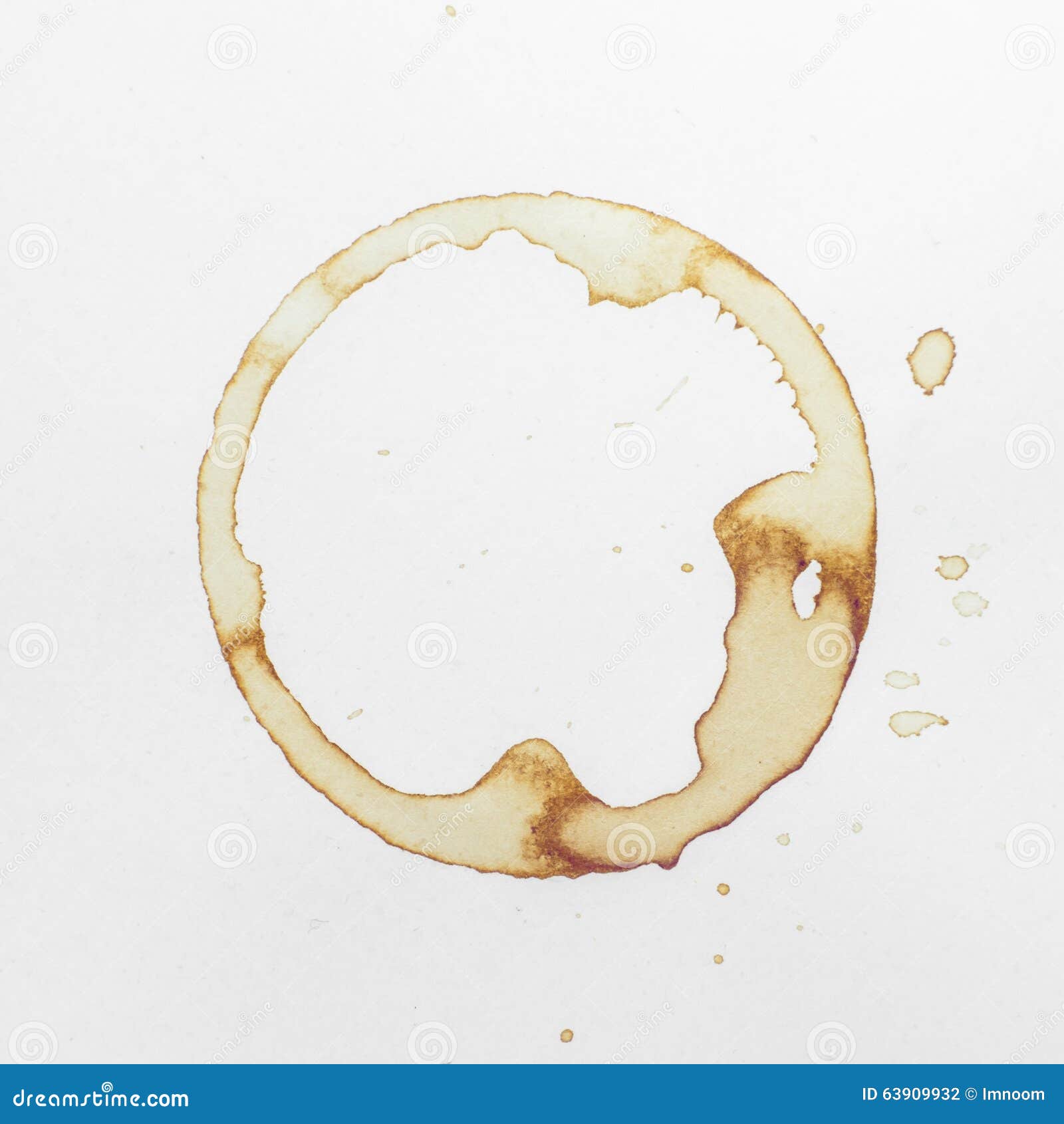 Coffee cup stain stock photo. Image of drop, blob, paper - 63909932