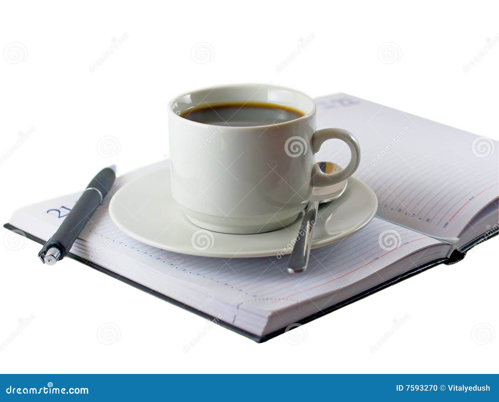 Coffee Cup, the Standing on the Opened Orgazer. Stock Photo - Image of ...