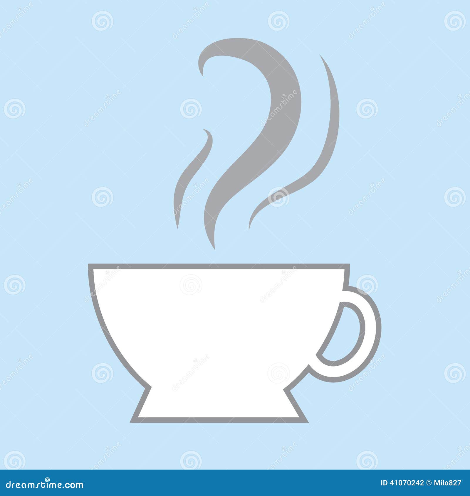 Coffee Cup Steam stock vector. Illustration of vector - 41070242