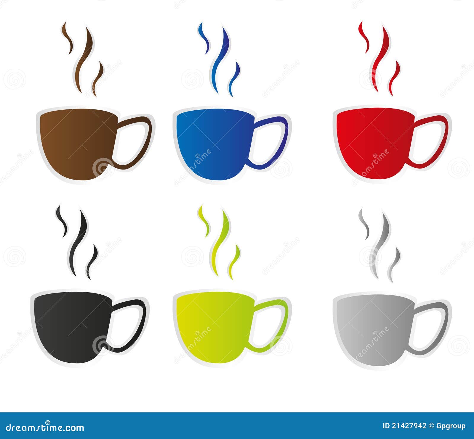 Coffee cup stickers stock vector. Illustration of luxury - 21427942