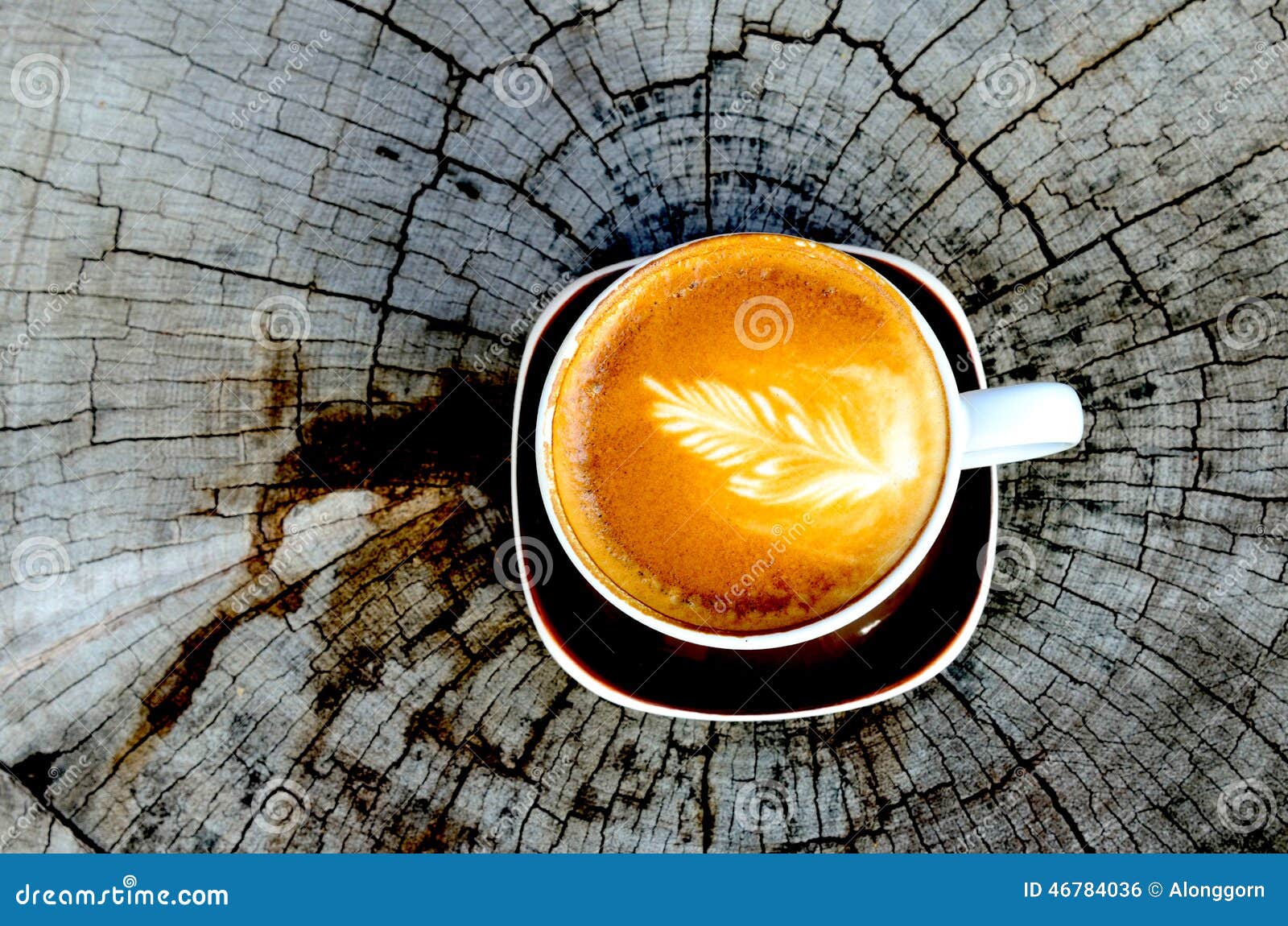 A coffee cup on the stump stock photo. Image of kitchen - 46784036