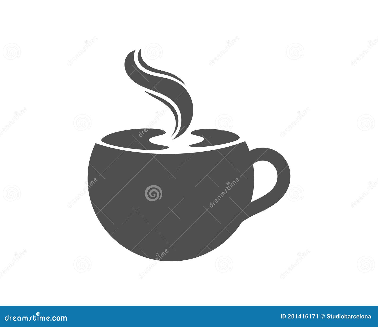 Coffee cup symbol icon stock vector. Illustration of aroma - 201416171