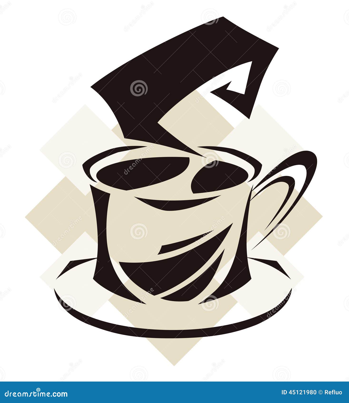 Coffee cup symbol stock vector. Illustration of emblem - 45121980