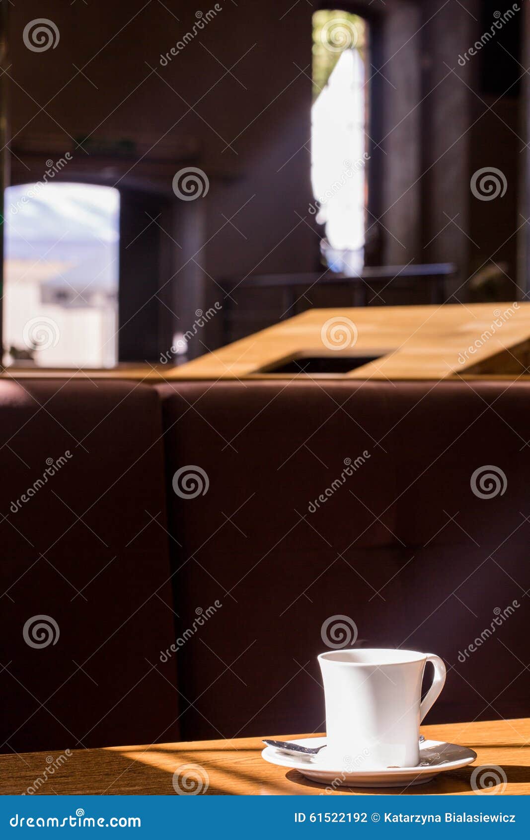 Coffee cup on the table stock photo. Image of bistro - 61522192