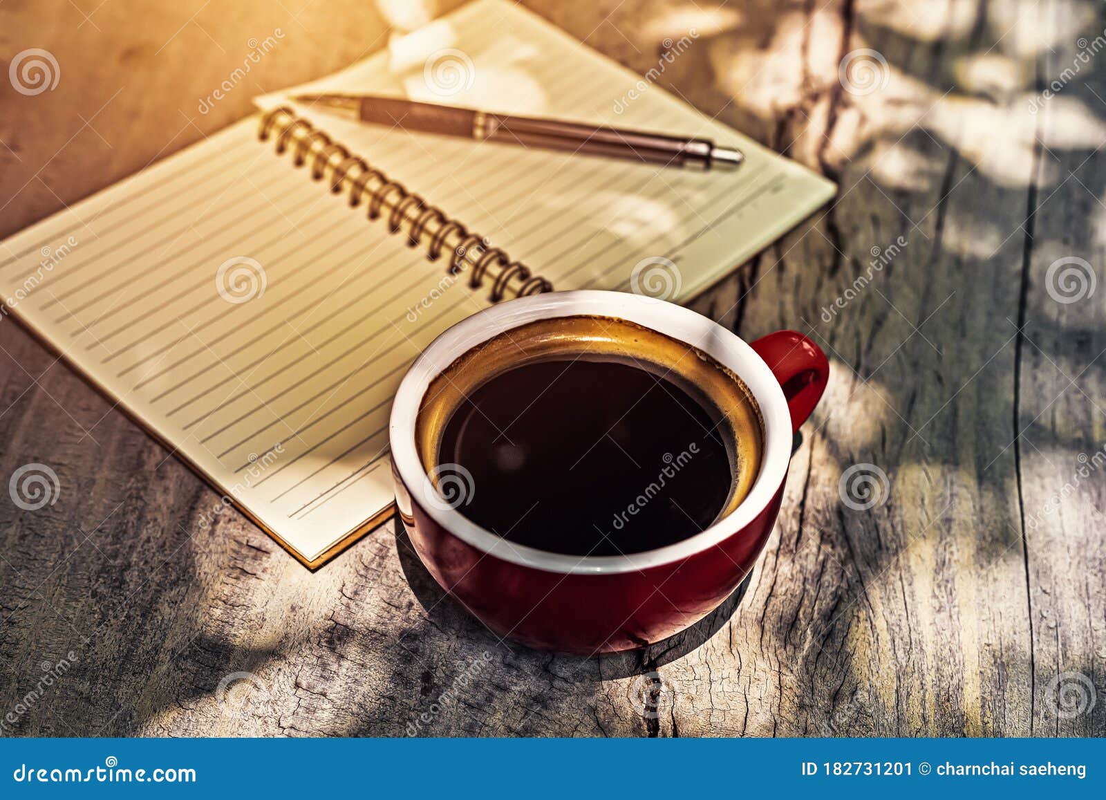Coffee Cup on the Table Near Paper Short Note Stock Image - Image of ...