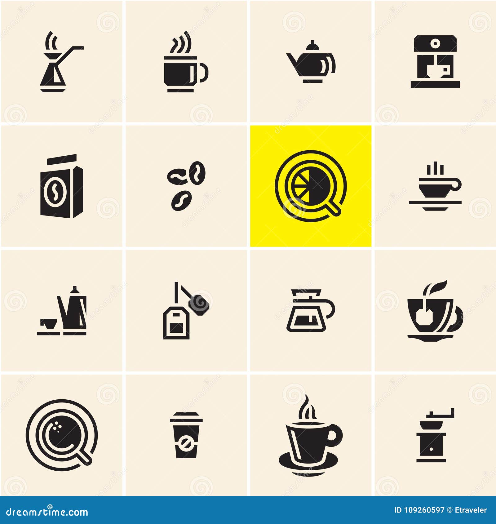 Coffee Cup and Tea Cup Icons Stock Vector - Illustration of isolated ...