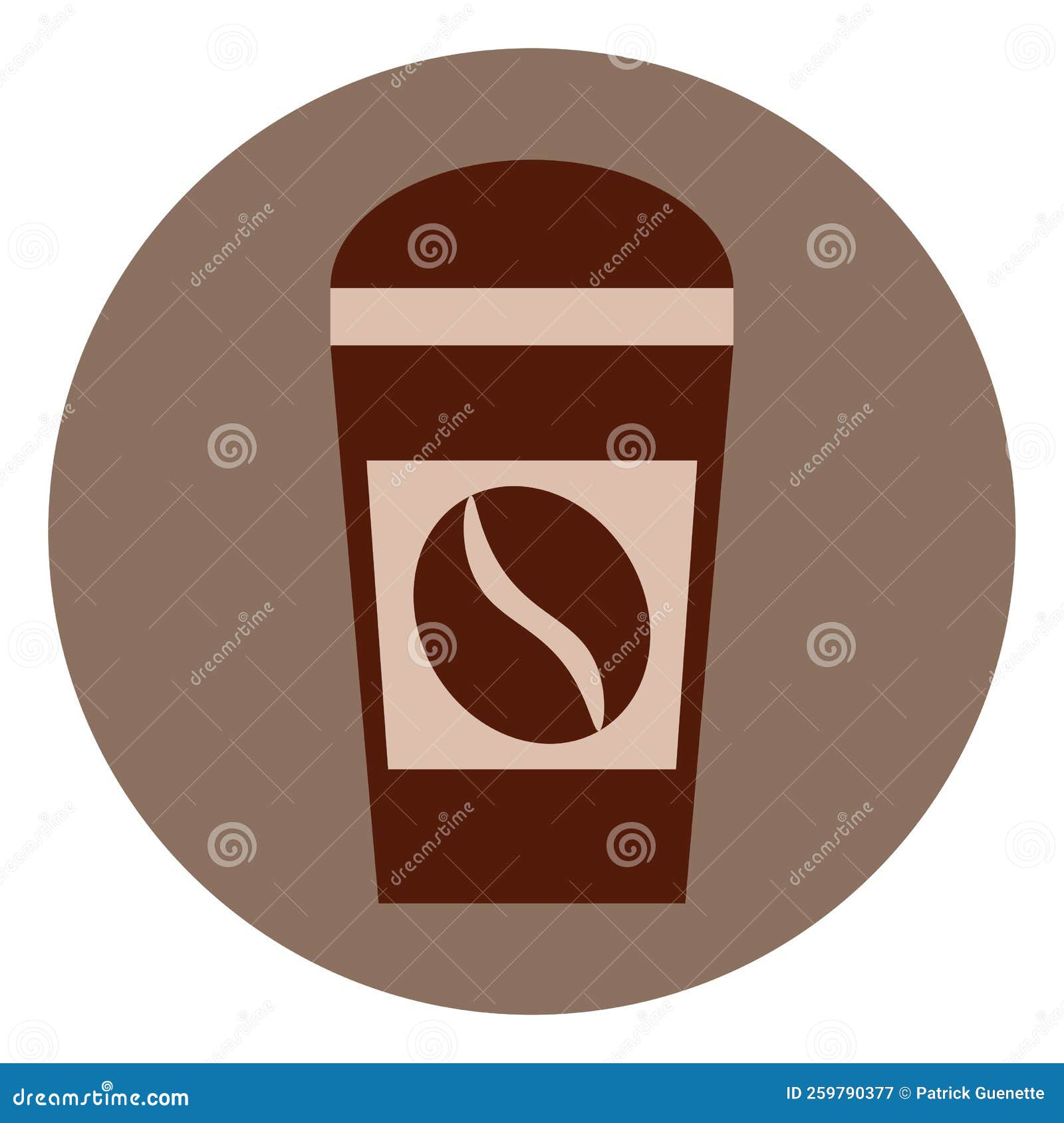 Coffee cup to go, icon stock vector. Illustration of symbol - 259790377