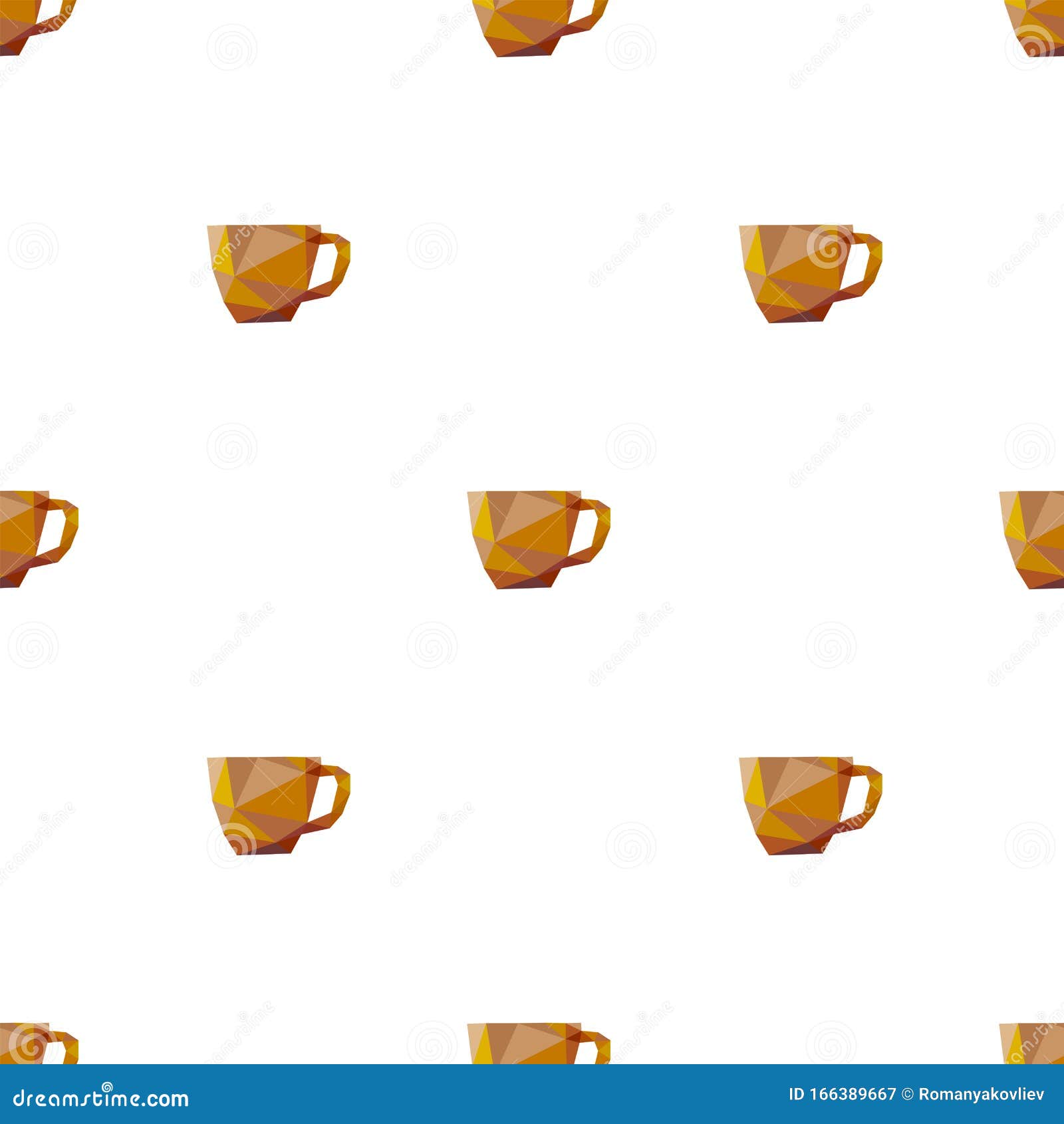 Coffee Cup Triangle Shape Seamless Pattern Backgrounds. Wrapping Paper ...