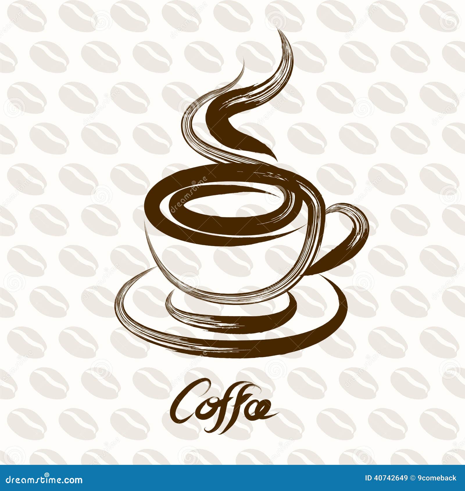 Coffee cup vector stock vector. Illustration of drawing - 40742649