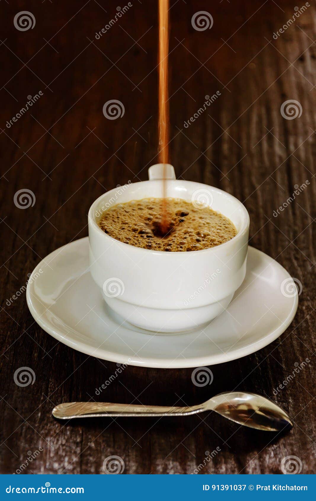 Coffee cup on wood table stock image. Image of holiday - 91391037