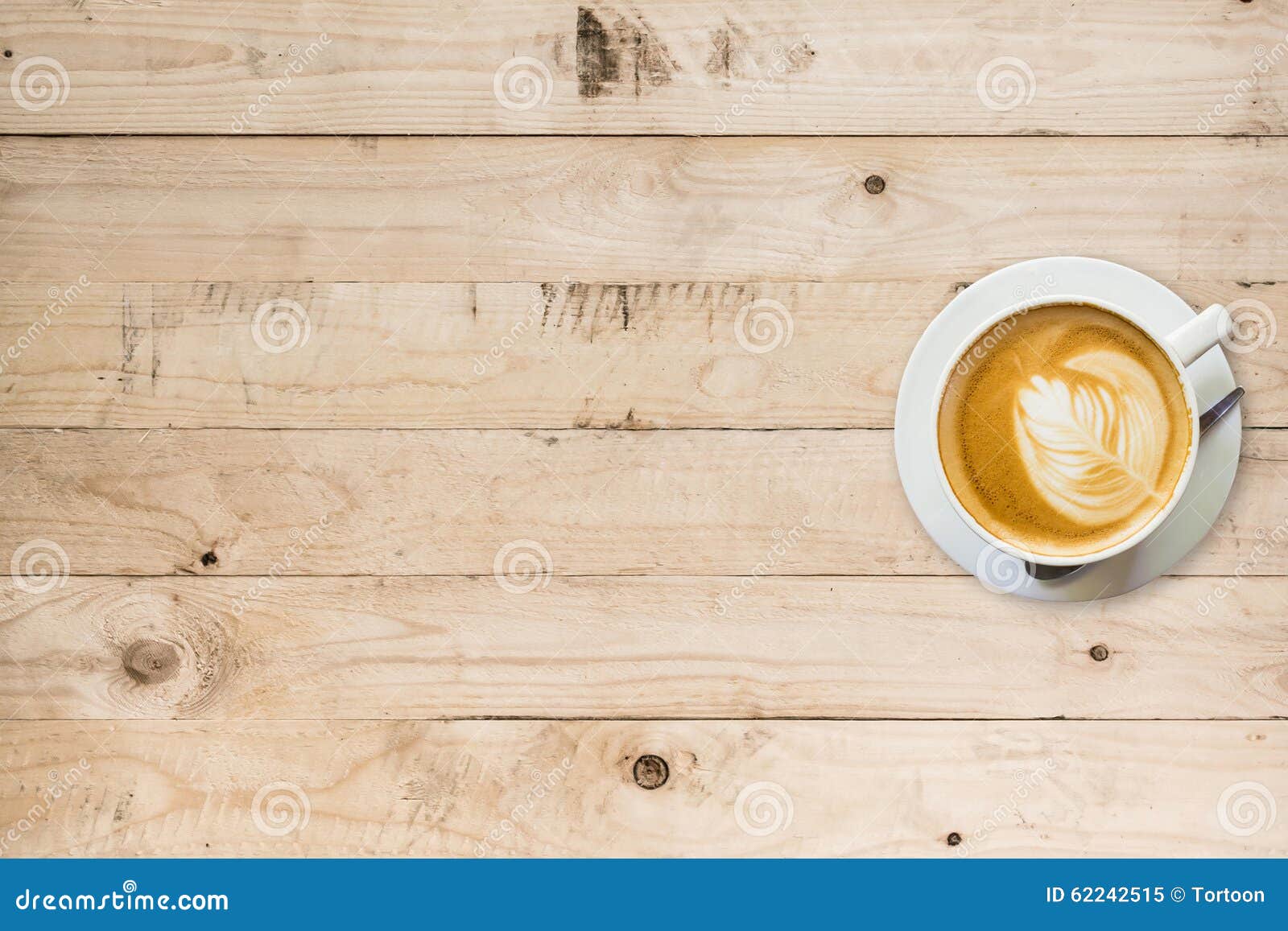 Coffee cup on wood table stock image. Image of retro - 62242515