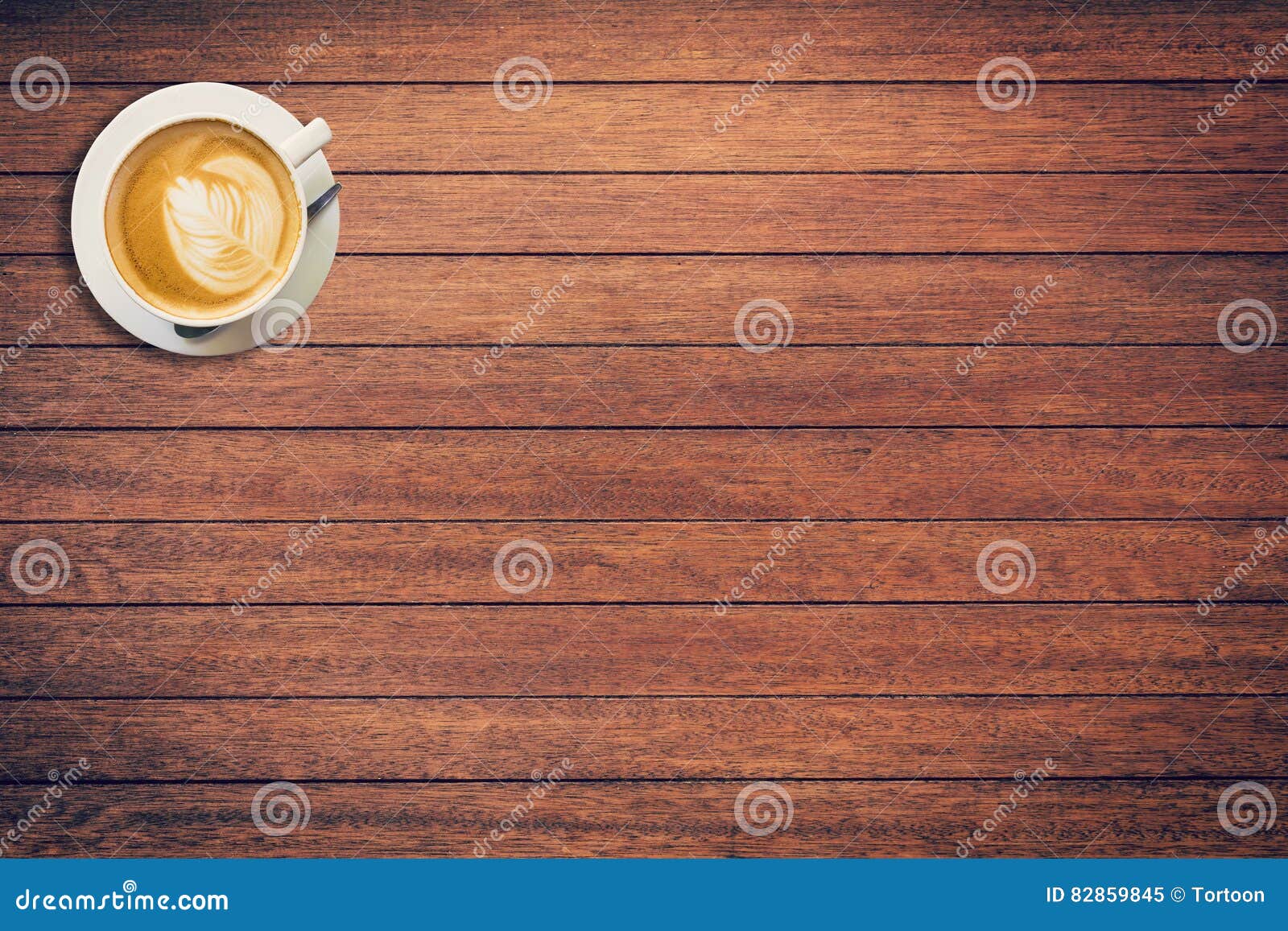 Coffee Cup on Wood Texture and Background with Space Stock Image ...