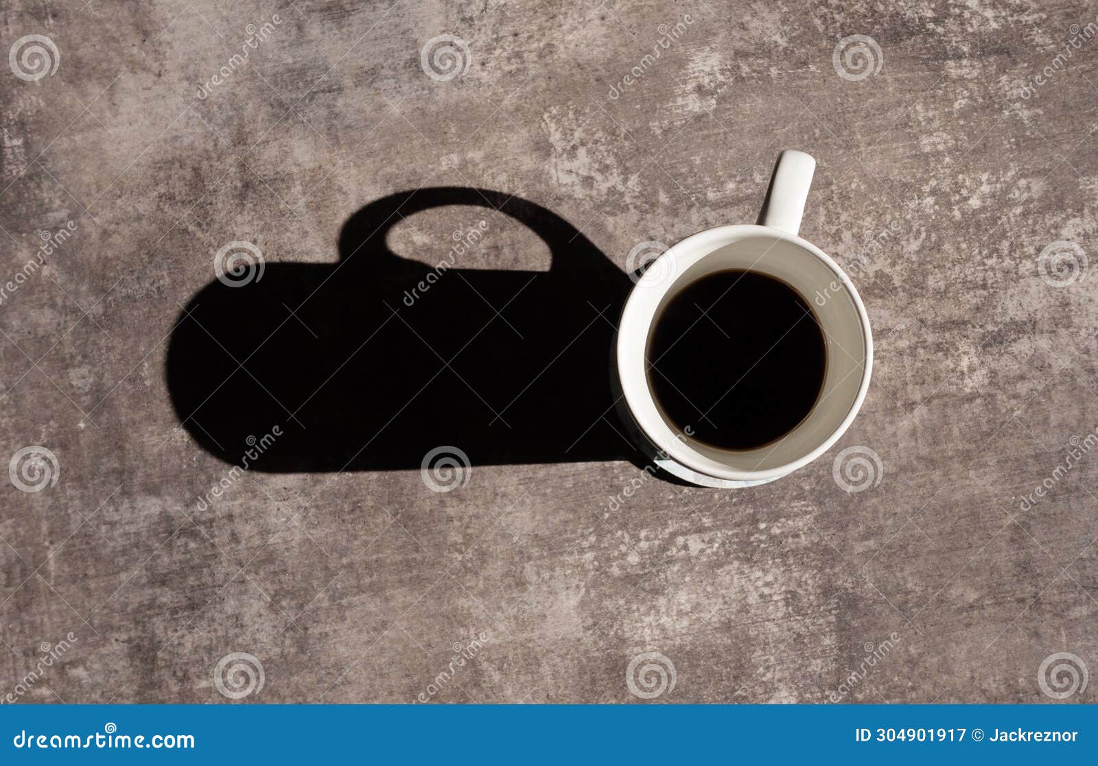 Coffee Cup on a Wooden Desk with Shadow Stock Image - Image of wooden ...
