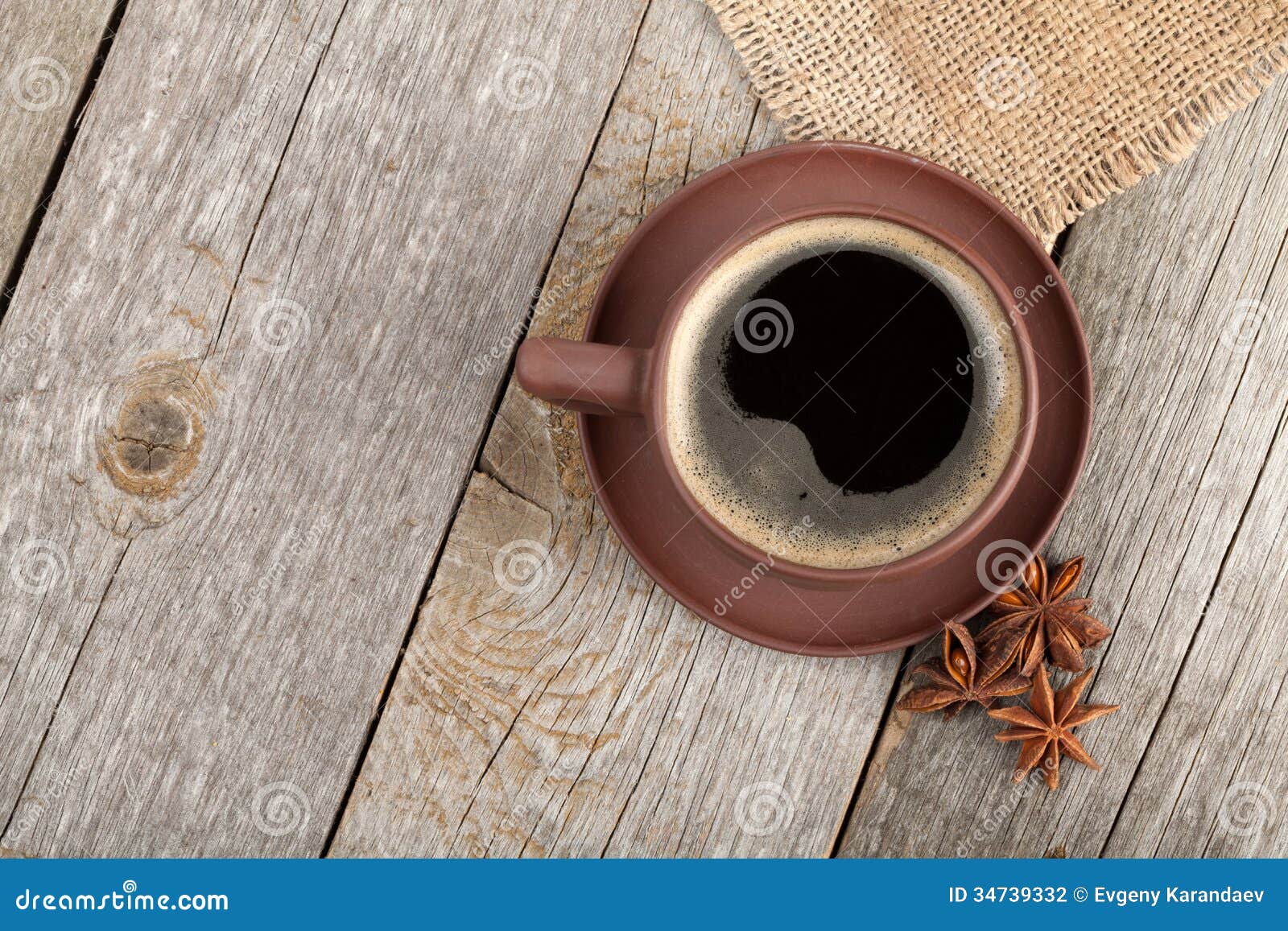 Coffee Cup on Wooden Table Texture Stock Photo - Image of food, spice ...