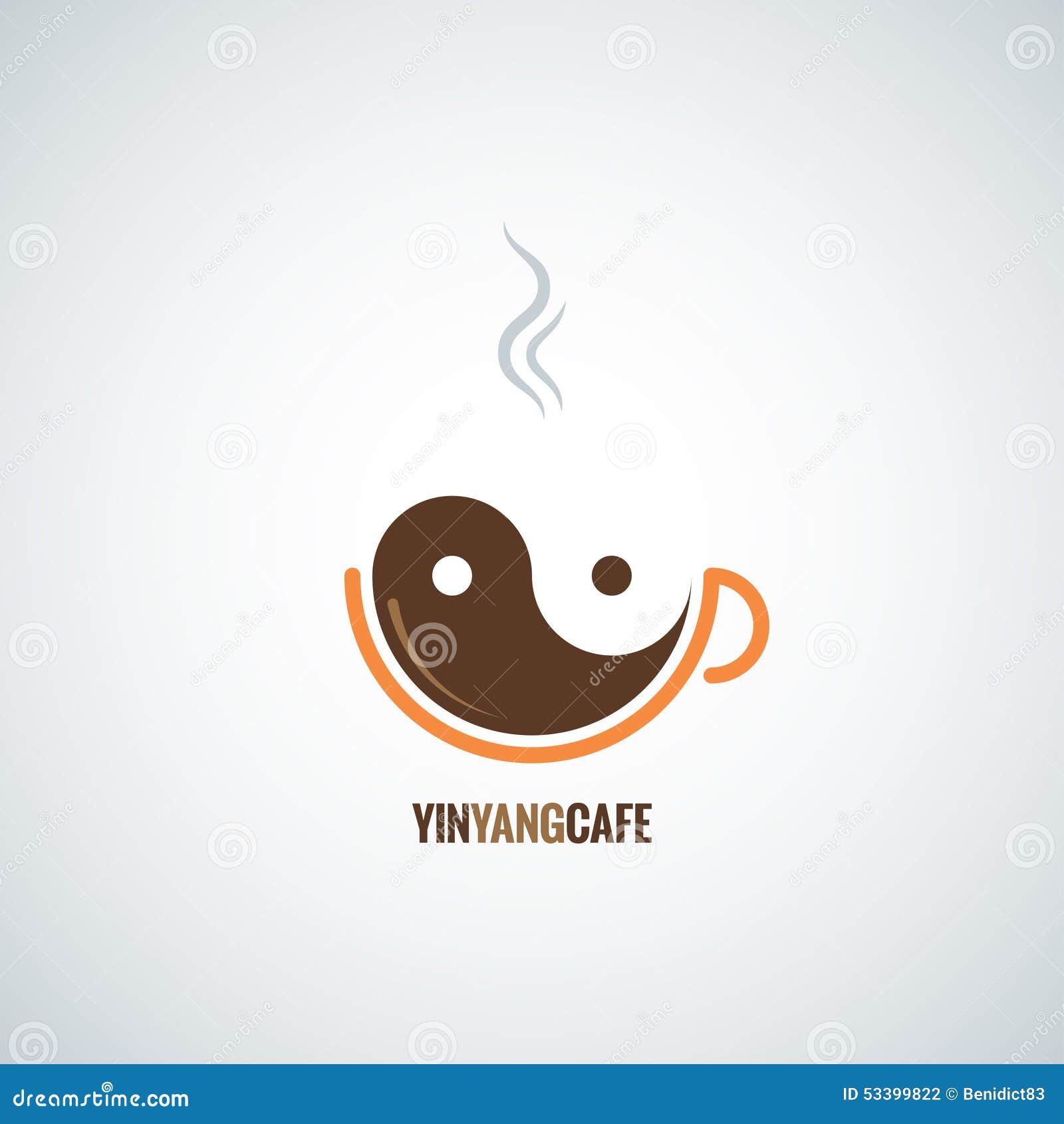Yin Yang Coffee Logo Stock Image | CartoonDealer.com #102283825