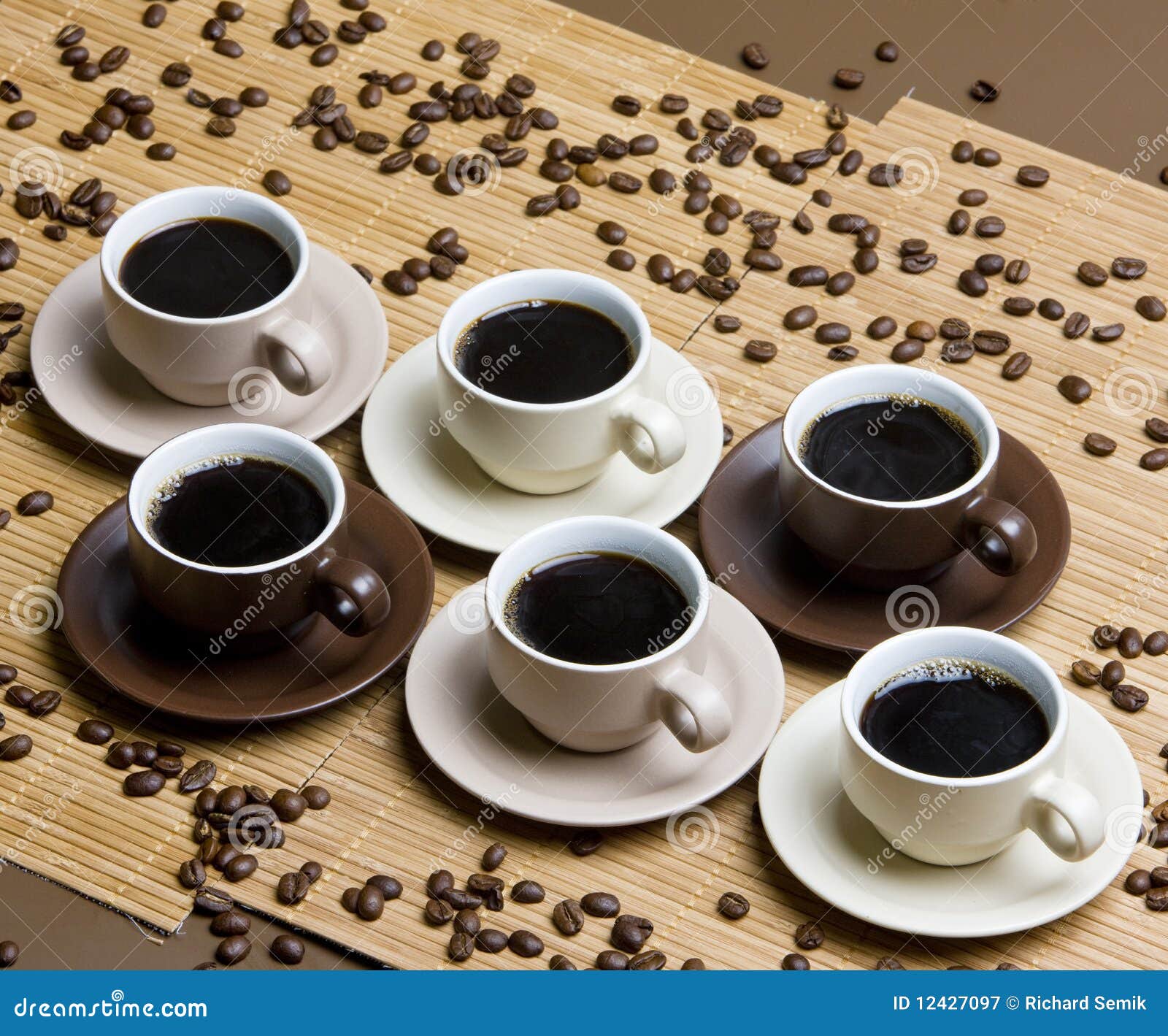 Coffee cups stock image. Image of full, beverages, caffee - 12427097