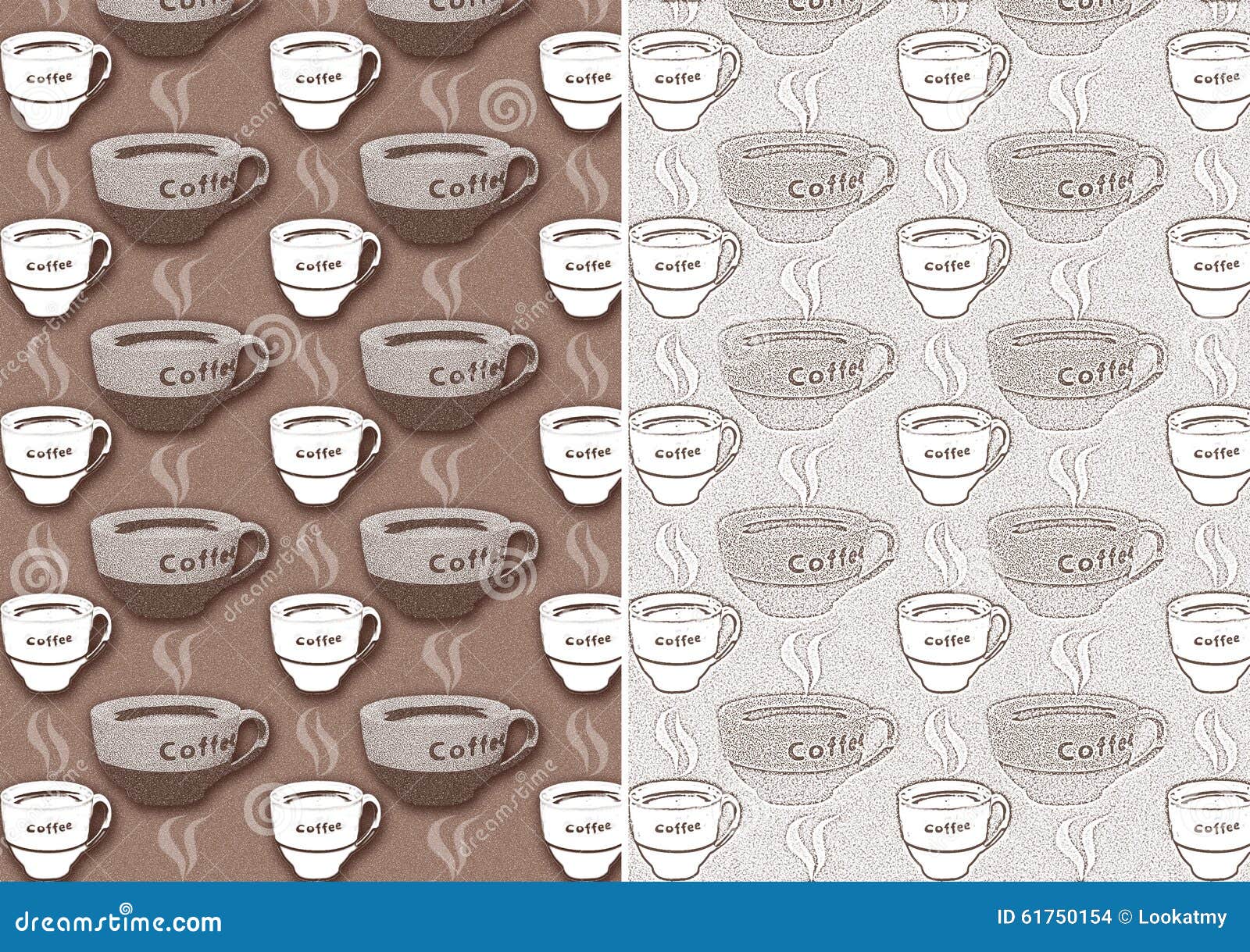 Coffee Cups Backgrounds Set Stock Photography | CartoonDealer.com #61750154