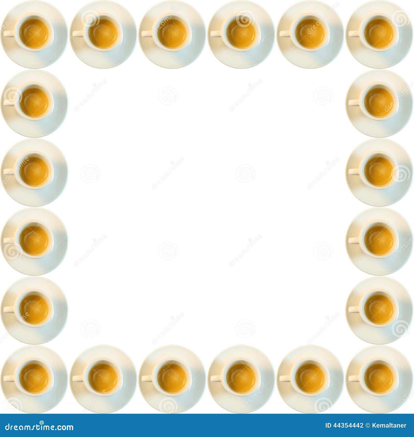 Coffee cups frame stock photo. Image of background, delicious - 44354442