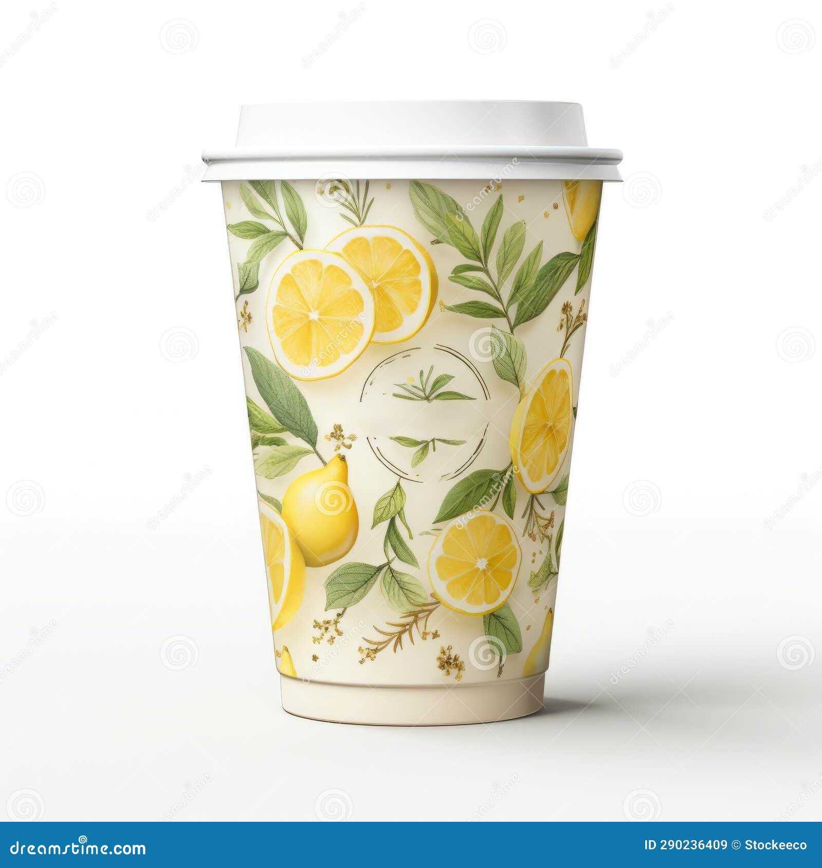 Botanical Impressions: Lemon Cup Mock Up with Hidden Details Stock ...