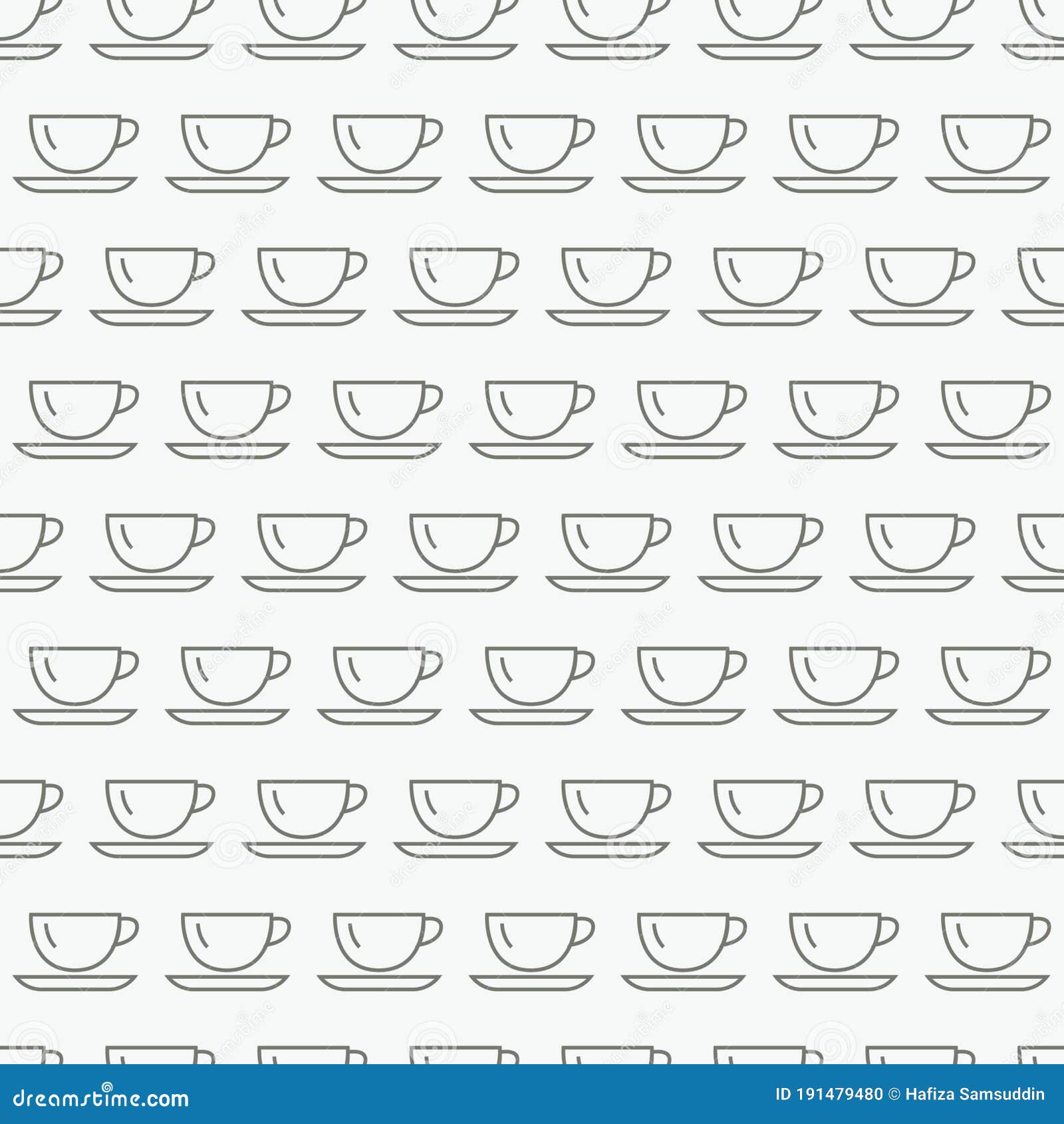 Coffee Cups Pattern Design. Stock Vector - Illustration of pattern ...